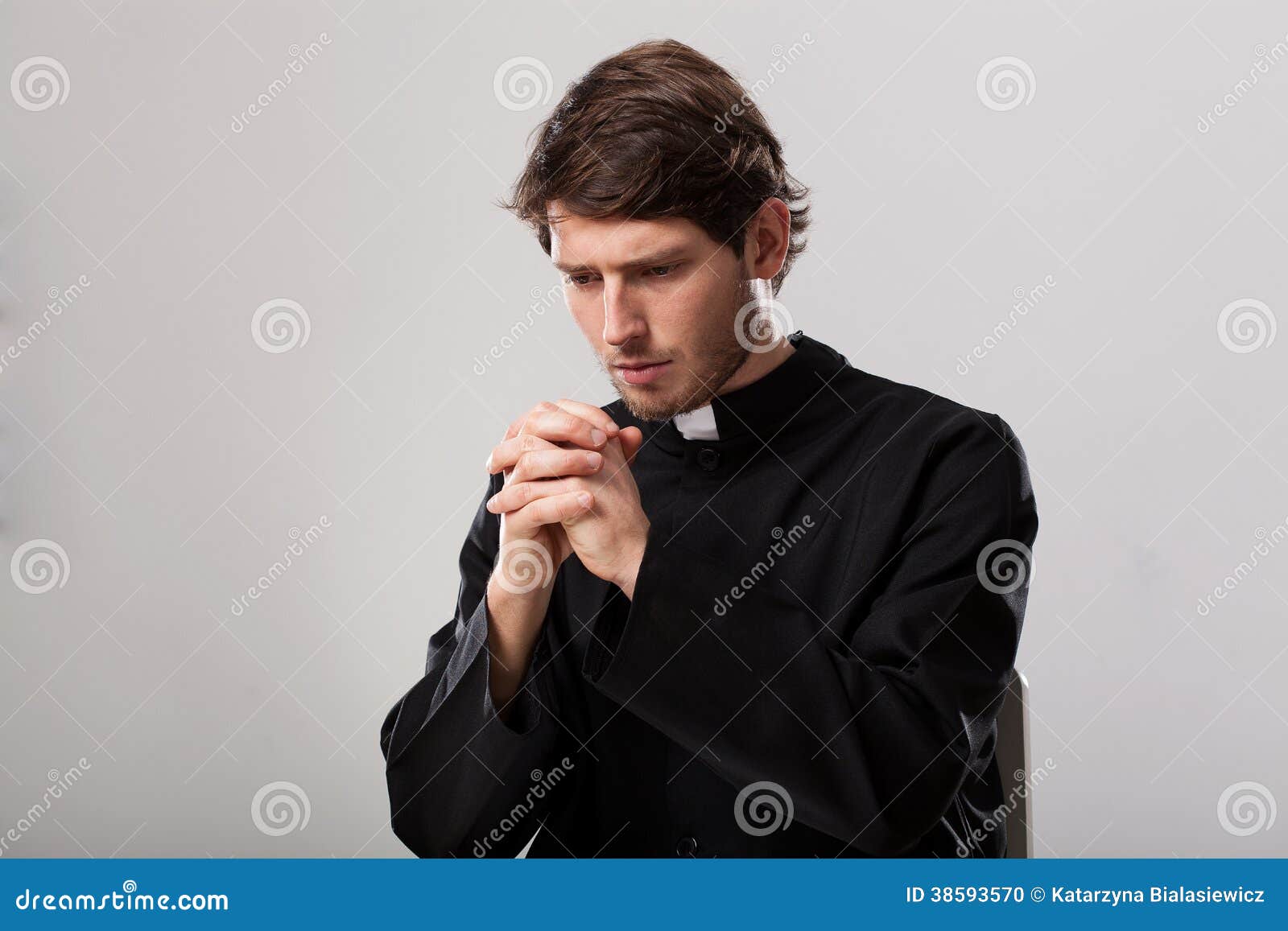 Priest is praying stock photo. Image of clergy, minister - 38593570