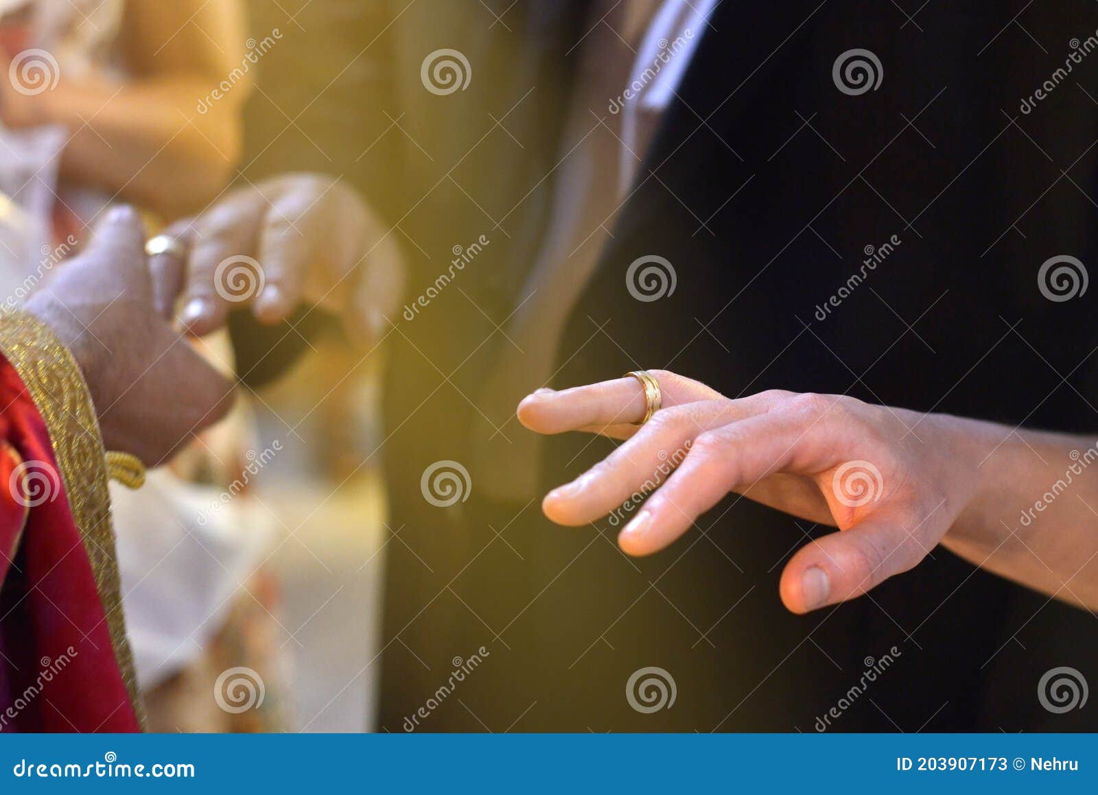 Priest Putting Ring Bride's Hand Stock Photos - Free & Royalty-Free ...