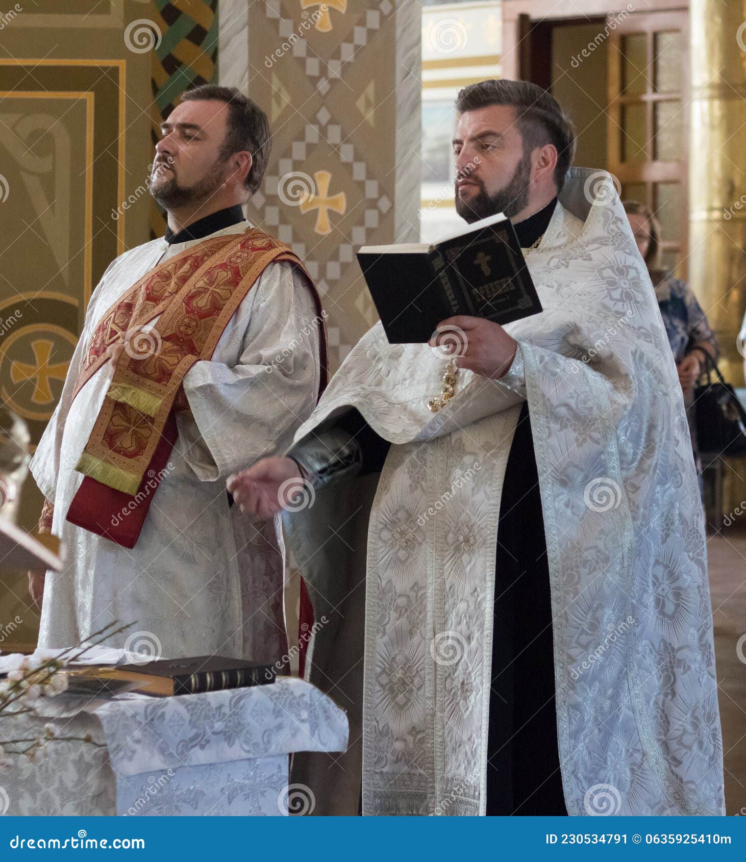 Priest Serving in the Orthodox Church Editorial Photo - Image of head ...