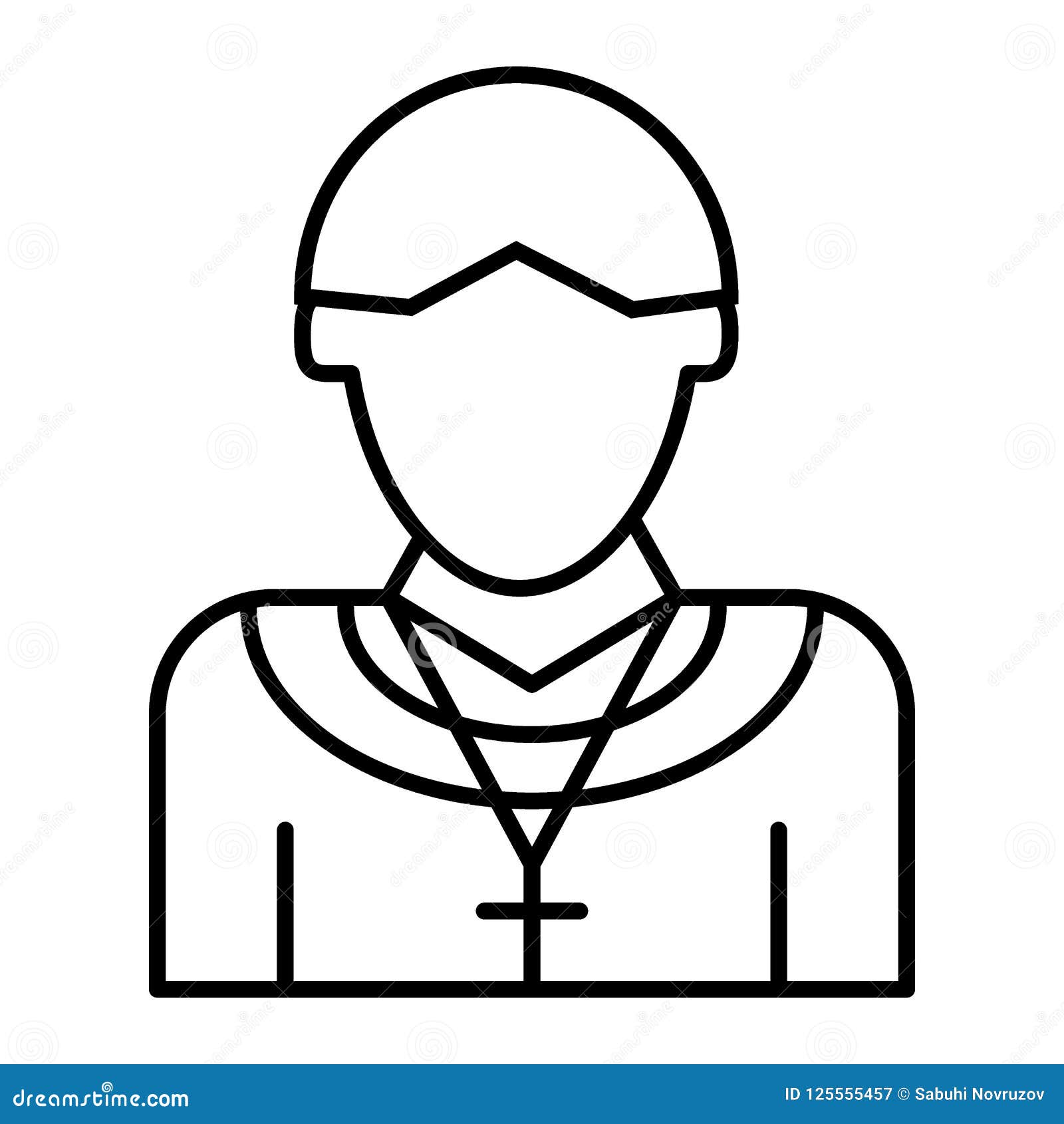 Priest Thin Line Icon. Christian Vector Illustration Isolated On White ...