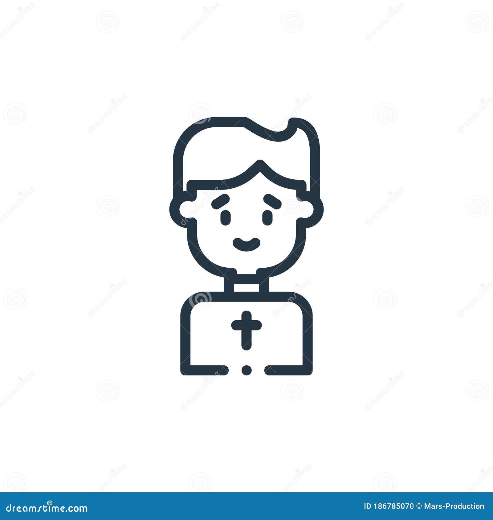 Priest Vector Icon. Priest Editable Stroke. Priest Linear Symbol for ...