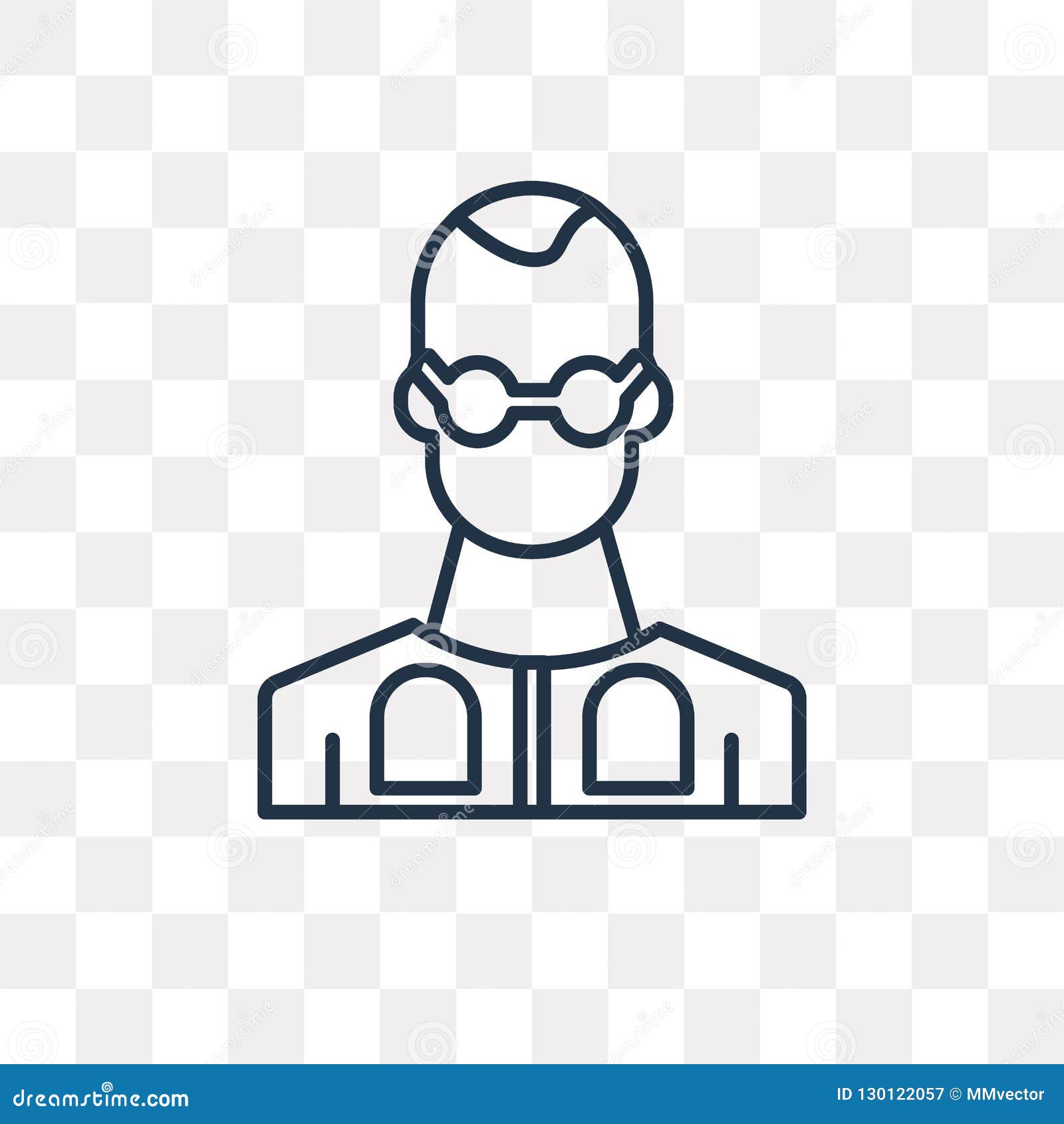 Priest Vector Icon on Transparent Background, Linear Pr Stock Vector ...