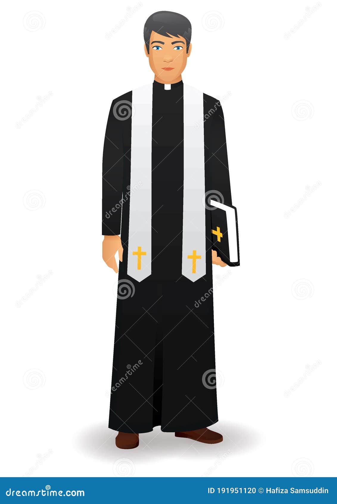 Priest. Vector Illustration Decorative Design Stock Vector ...