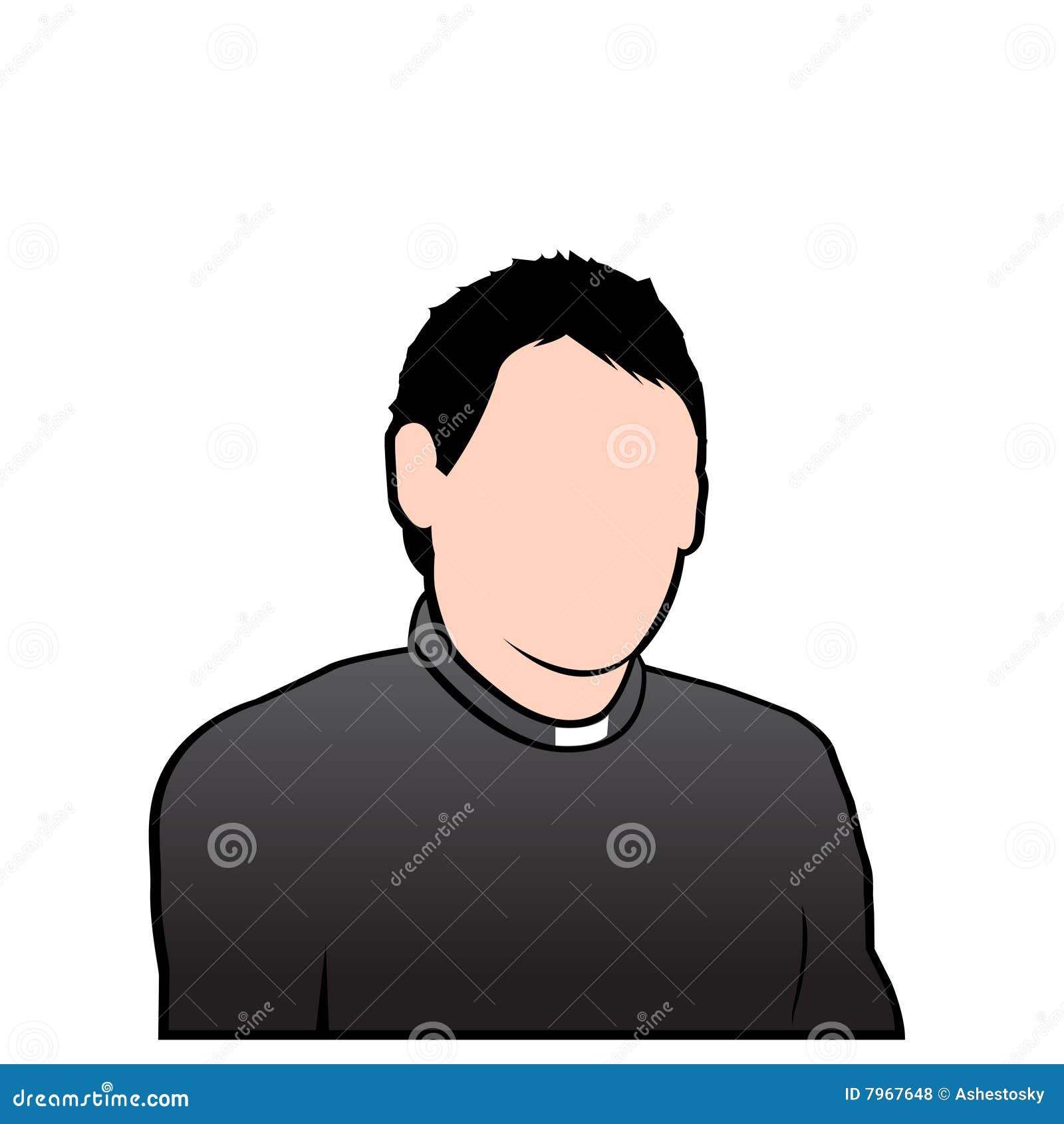 Priest Vicar Vector Avatar Face Stock Vector - Illustration of worker ...