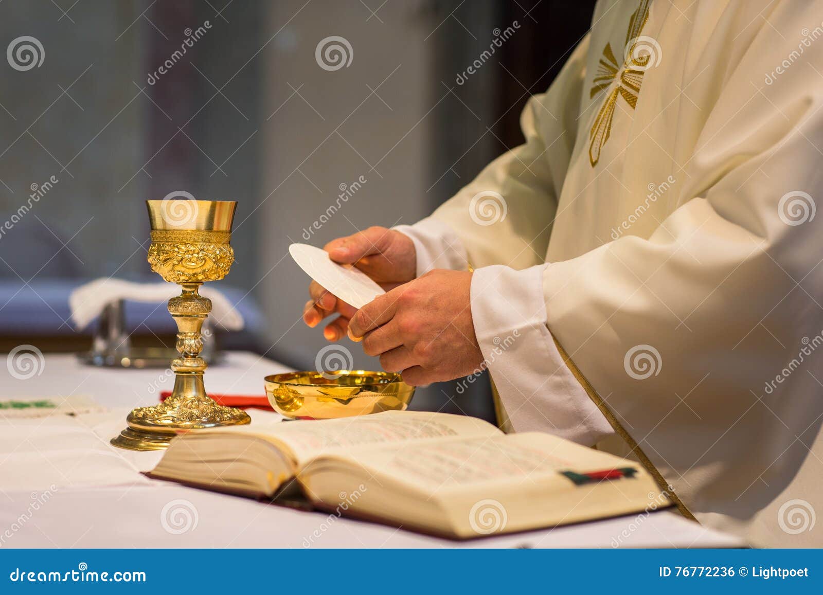 Priest during a Wedding Ceremony Stock Photo - Image of divine ...