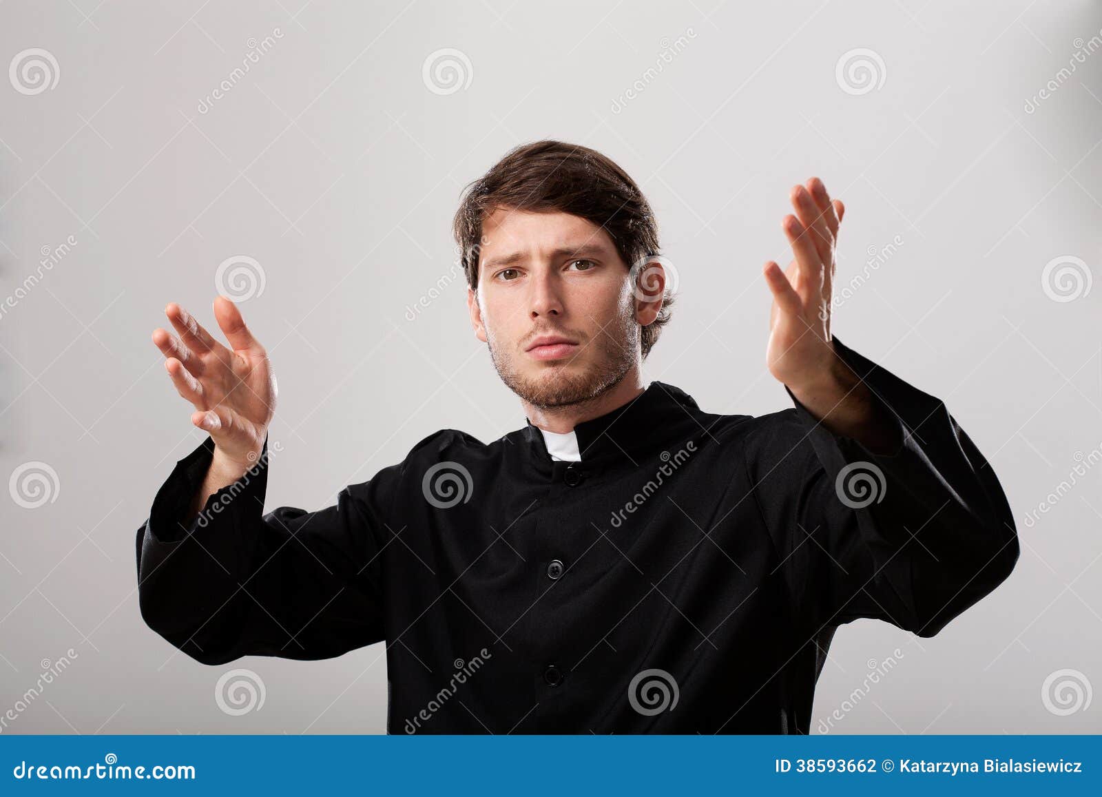 Priester Predigt Eine Predigt Stockfoto - Bild von kleriker, klerus ...