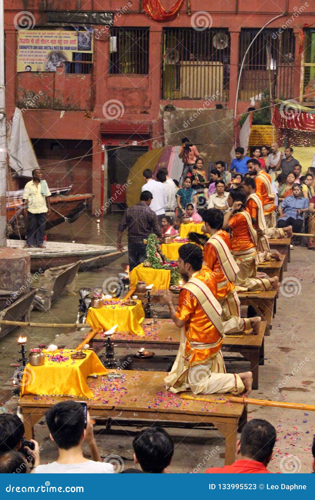 The Priests are Dancing with Fire, Doing the Ritual in Varanasi ...
