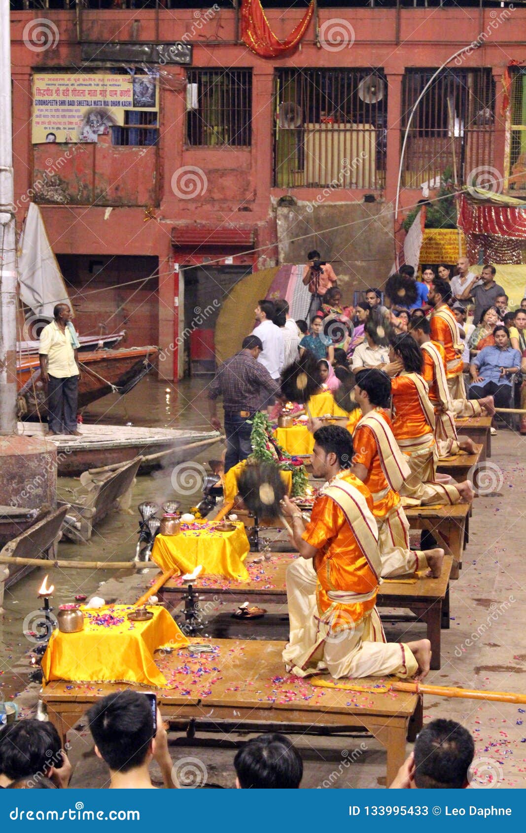 The Priests are Dancing with Fire, Doing the Ritual in Varanasi ...