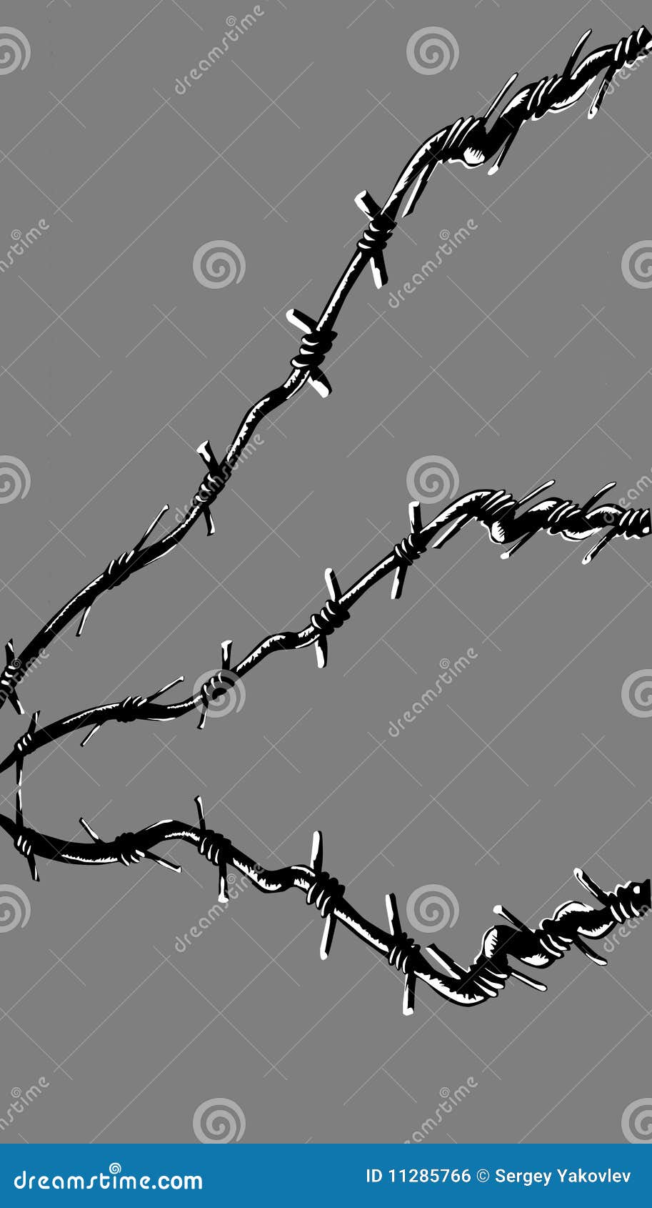 Prikkeldraad vector illustratie. Illustration of illustratie - 11285766