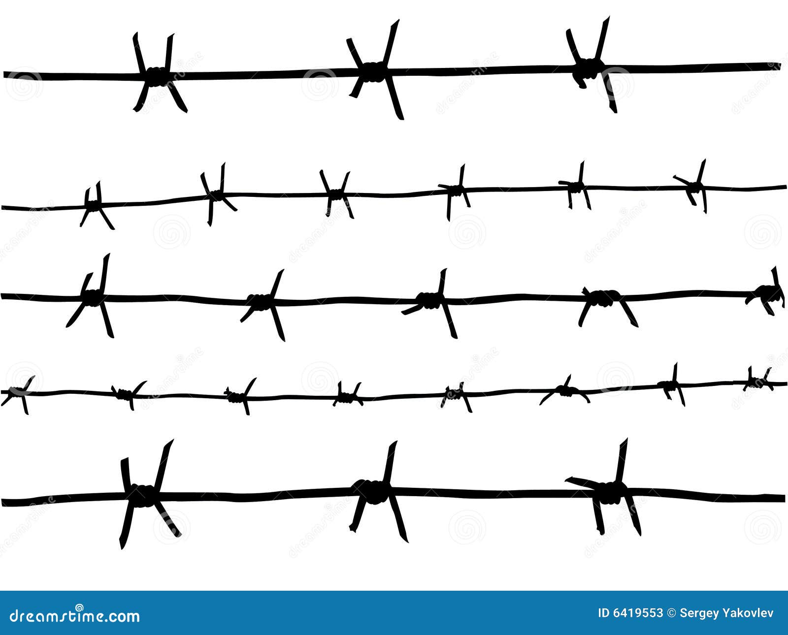 Prikkeldraad vector illustratie. Illustration of contour - 6419553