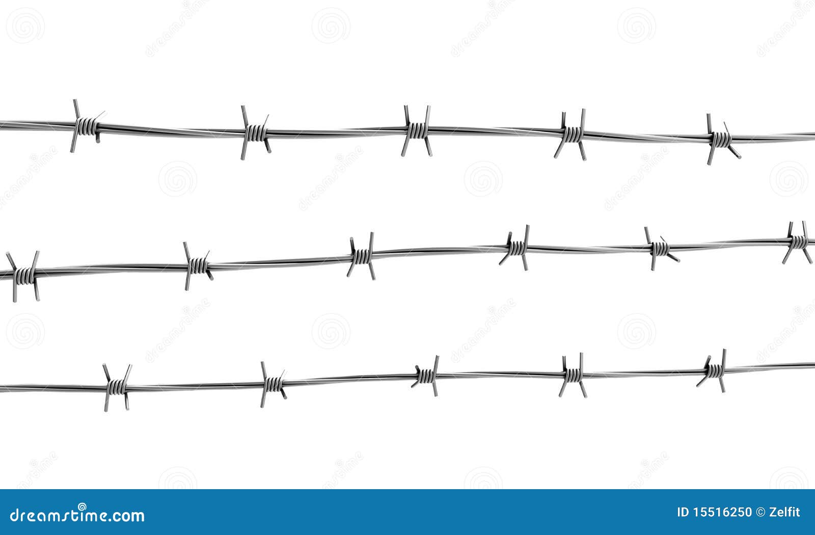 Prikkeldraad drie lijnen stock illustratie. Illustration of bezit ...