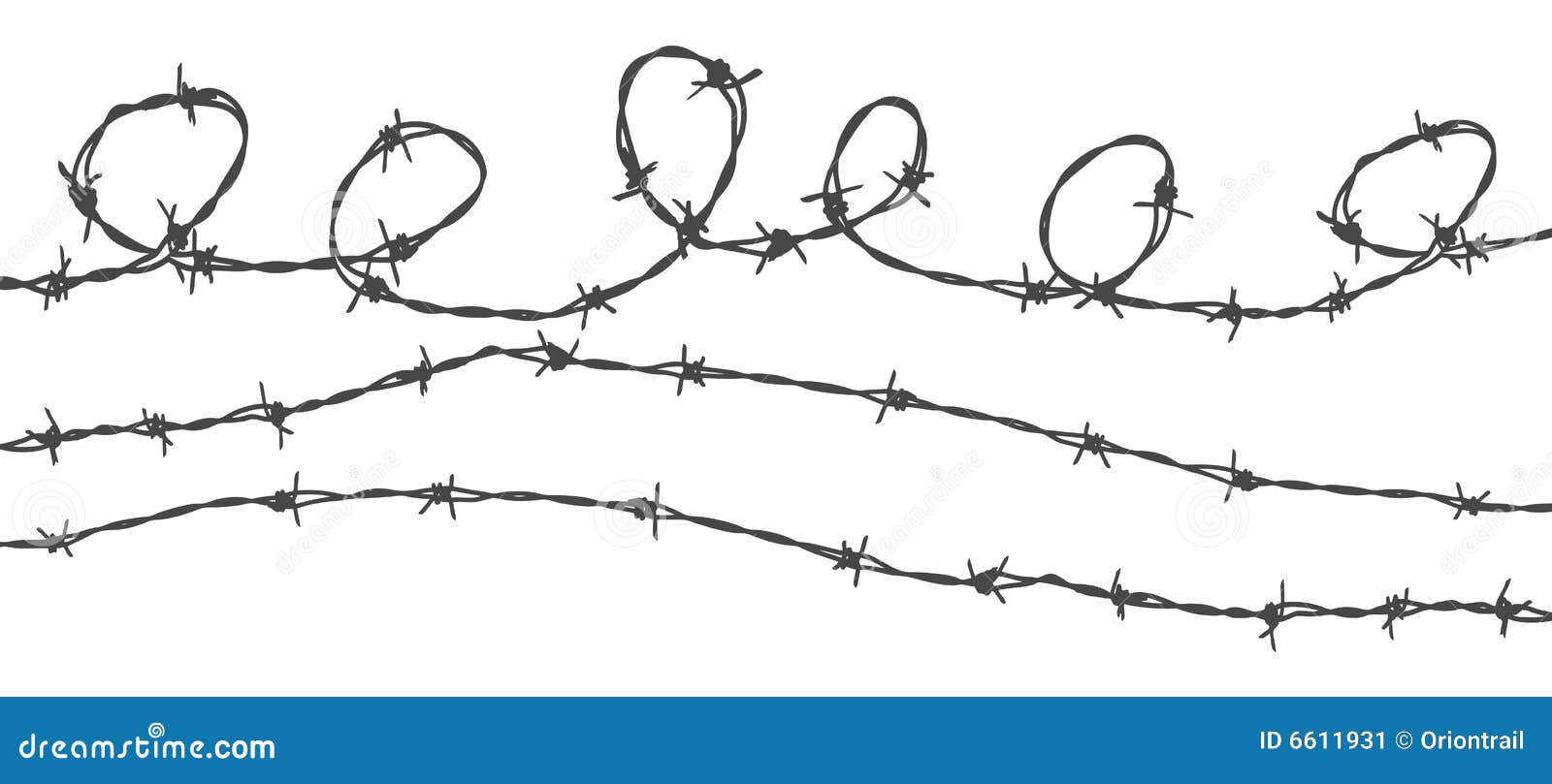 Prikkeldraad Op Witte Achtergrond Stock Illustratie - Illustration of ...
