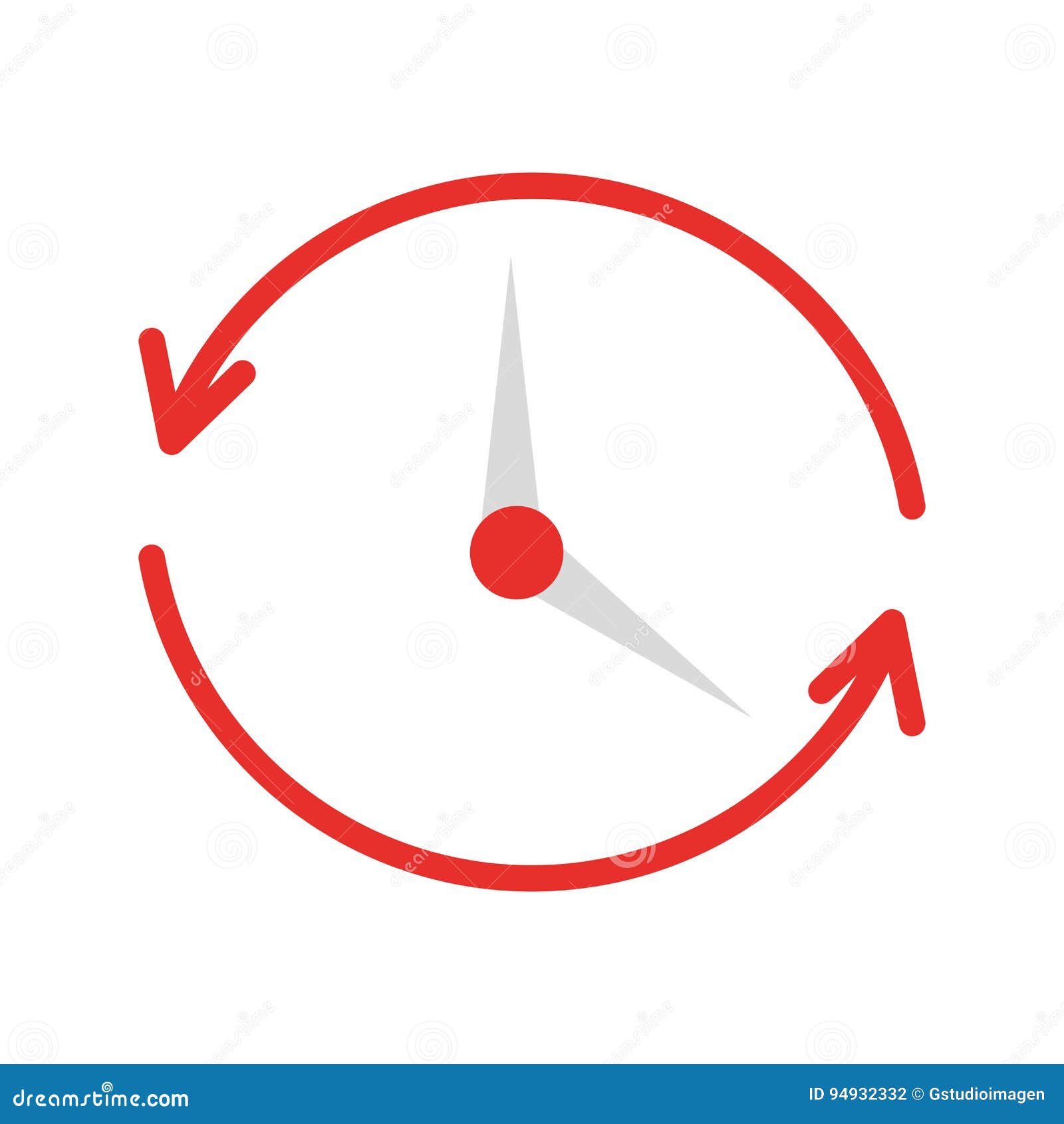 Prikklok Met Pijlenpictogram Vector Illustratie - Illustration of ...