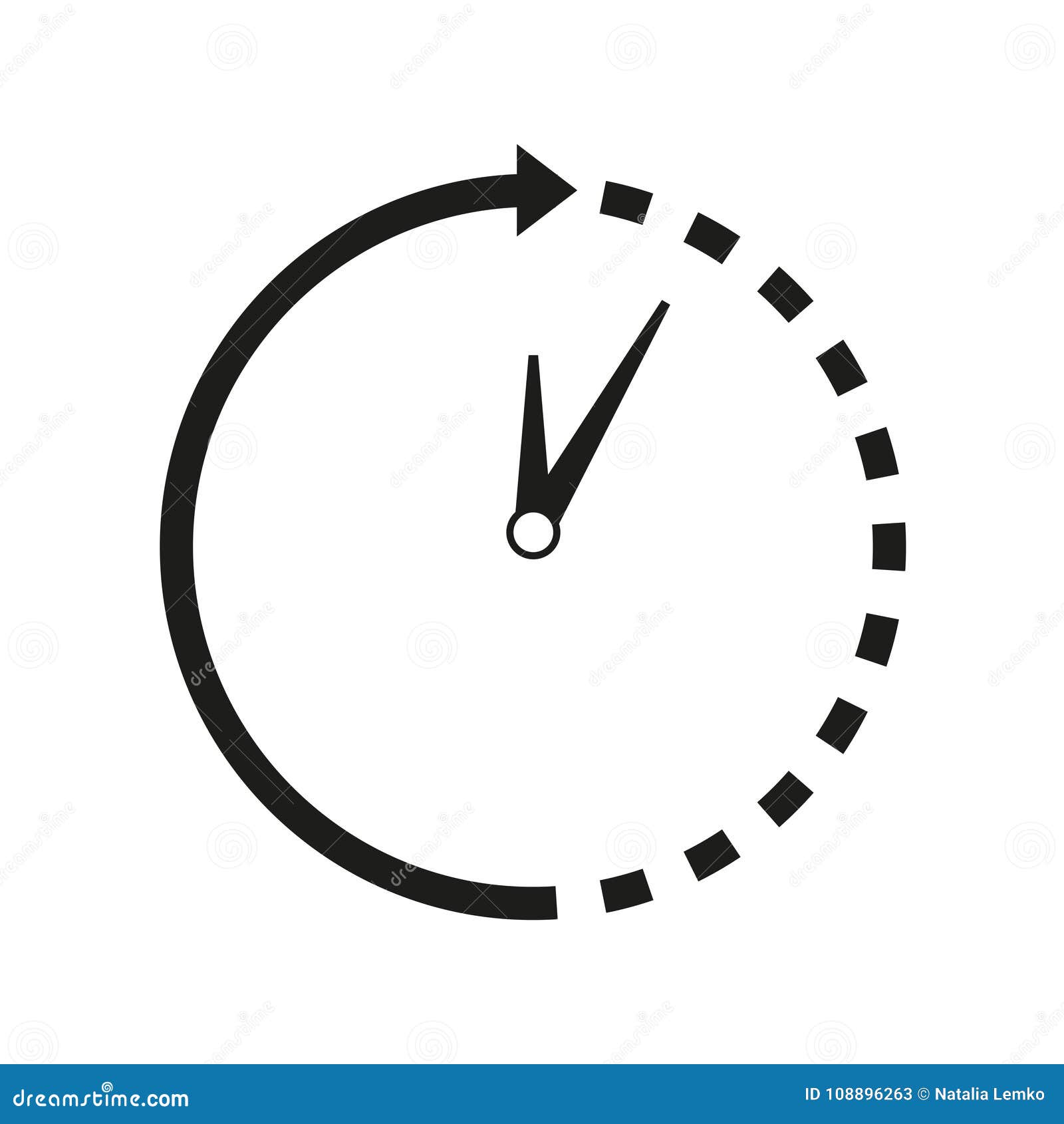 Prikklok rond pictogram vector illustratie. Illustration of najaar ...