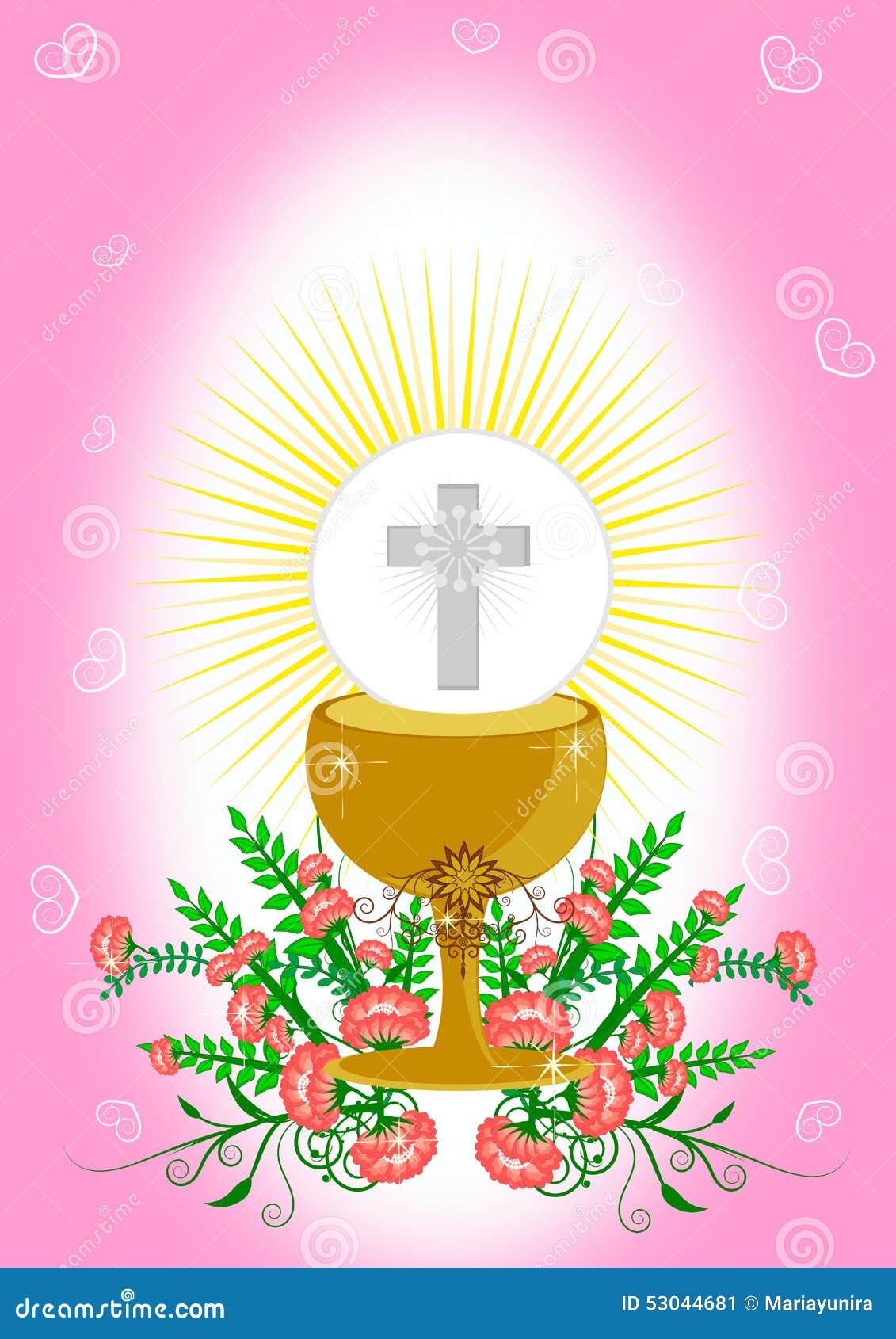 Prima comunione santa illustrazione di stock. Illustrazione di icona ...