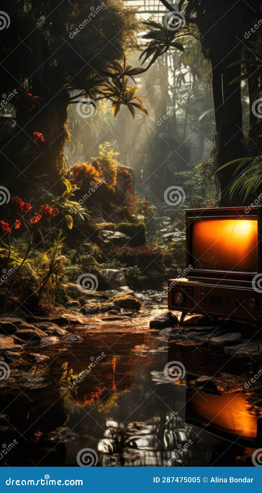 Primal Glow: Nature S Connection. Created with Generative AI Stock ...