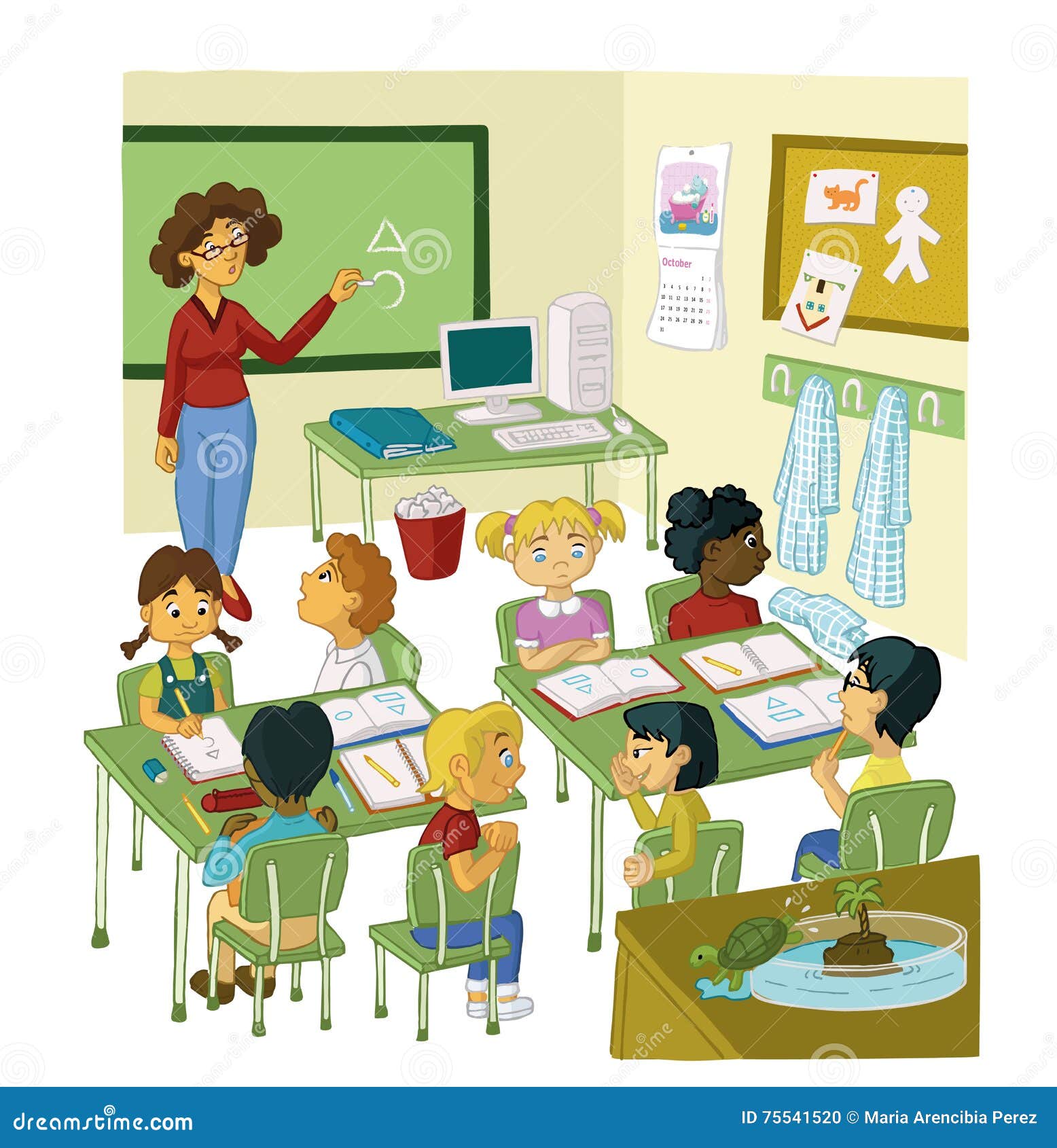 PRIMARY CLASS stock vector. Illustration of calendar - 75541520