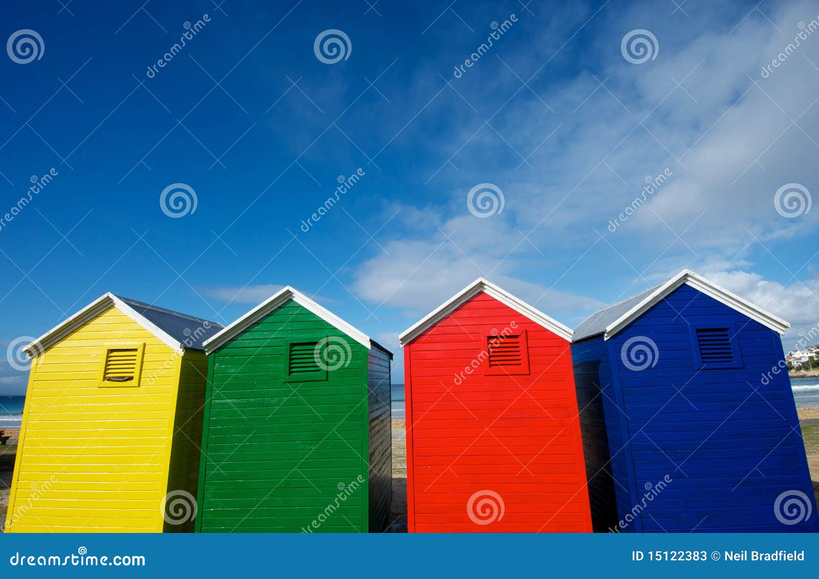 Primary Color Bathing Boxes Stock Image - Image of yellow, green: 15122383