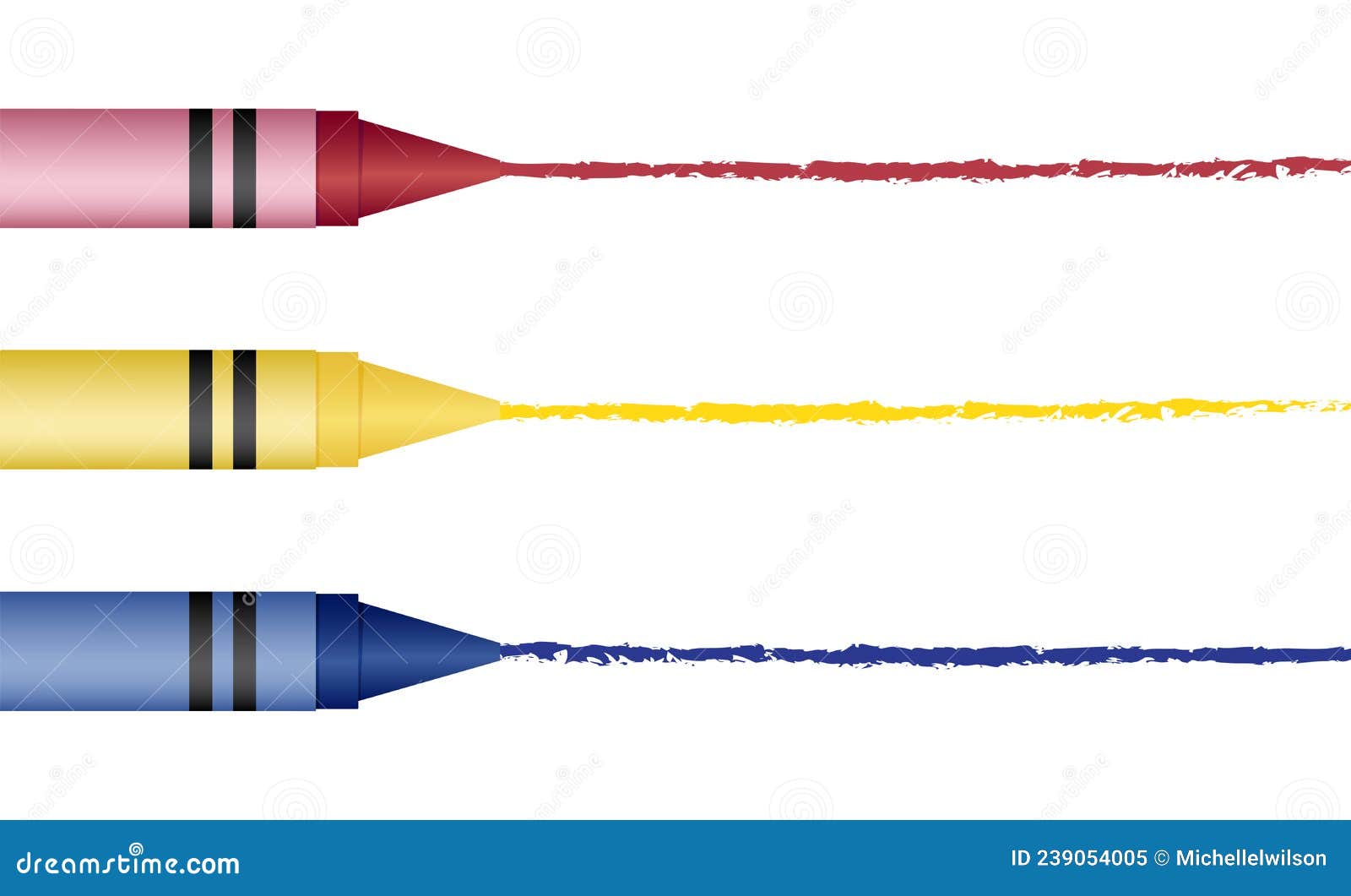 Primary Color Crayons stock vector. Illustration of crayons - 239054005