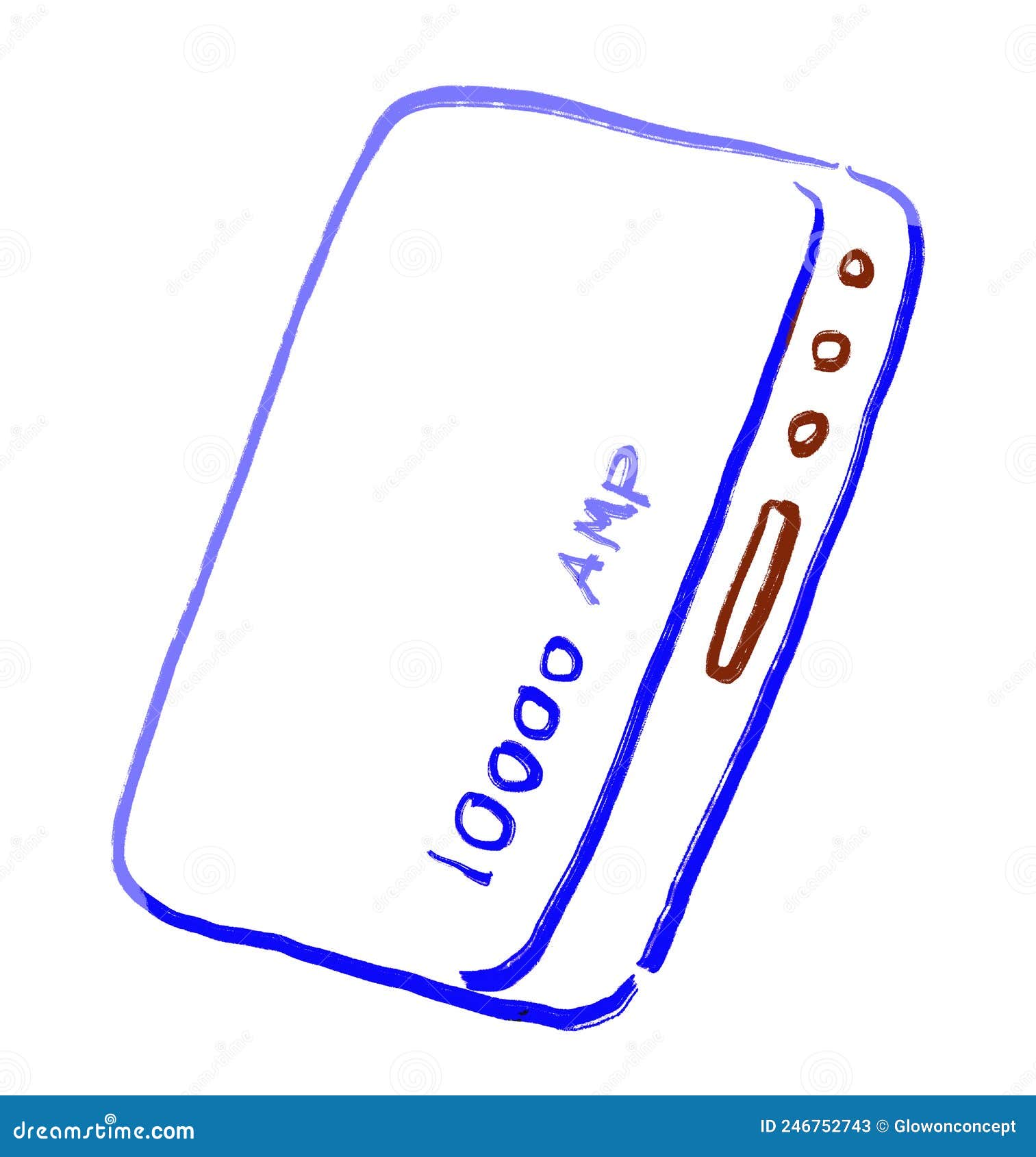 Primary Color Scheme Red Blue Yellow Object Hand Drawn Illustration ...