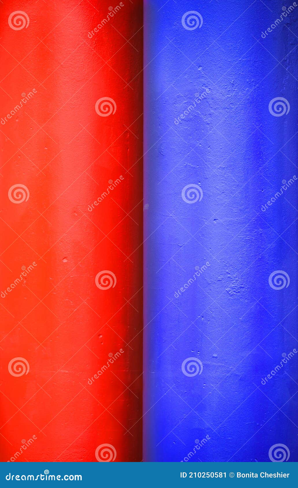 Primary Colored Columns at Preschool Stock Image - Image of columns ...