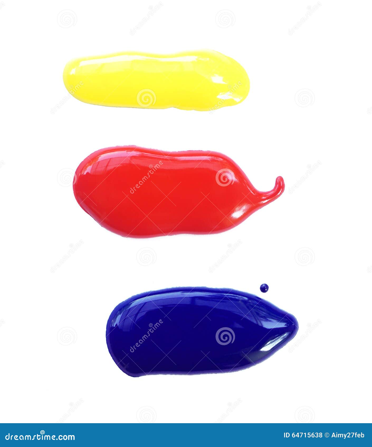 Primary Colors Blobs Yellow Red Blue. Stock Photo - Image of colors ...