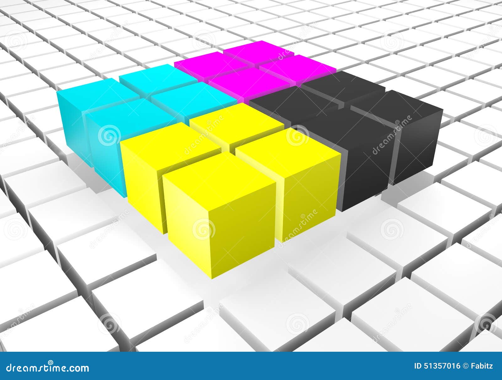 3D Cubes With CMYK Colours Stock Image | CartoonDealer.com #82566145