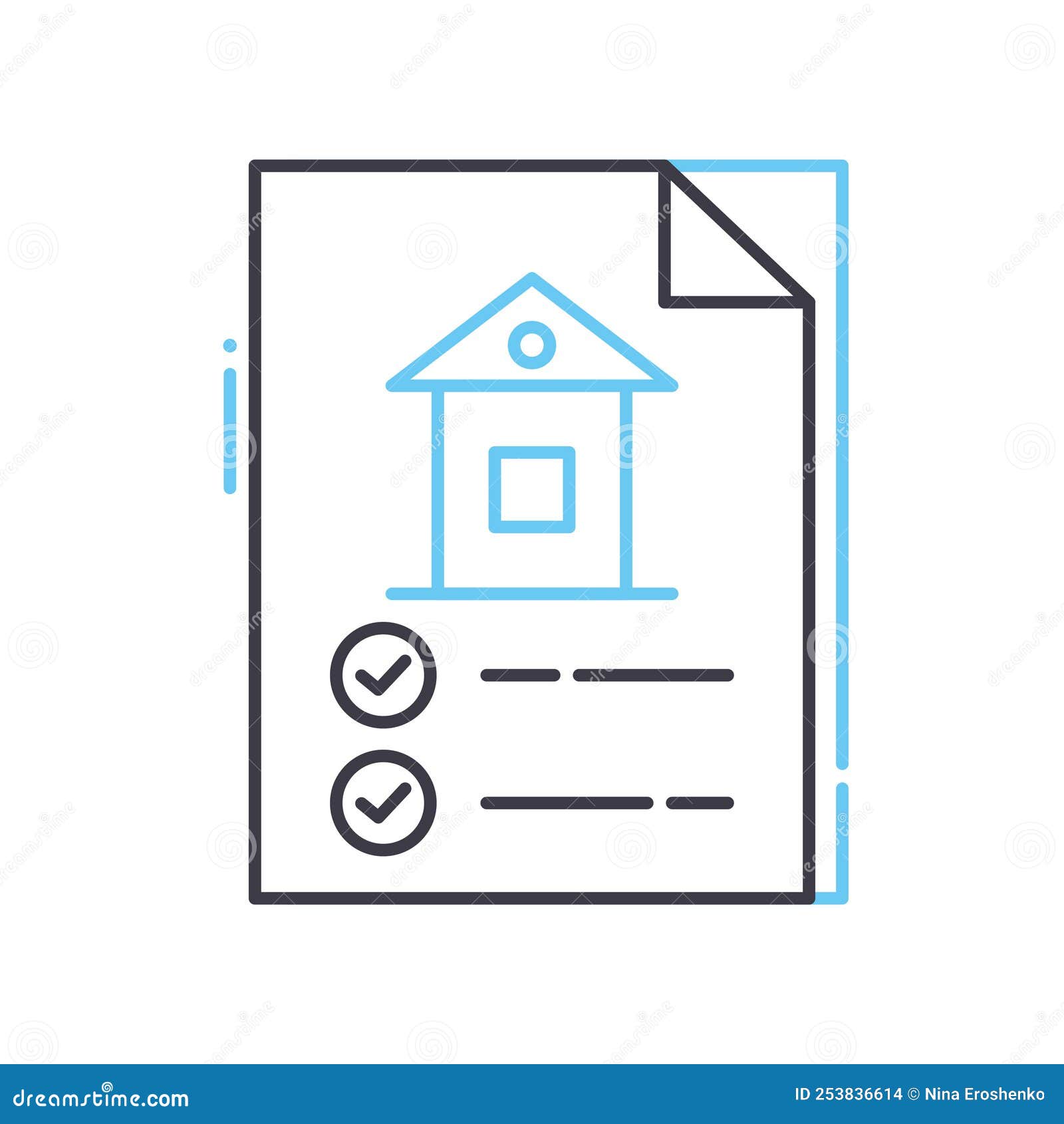 Primary Data Files Line Icon, Outline Symbol, Vector Illustration ...