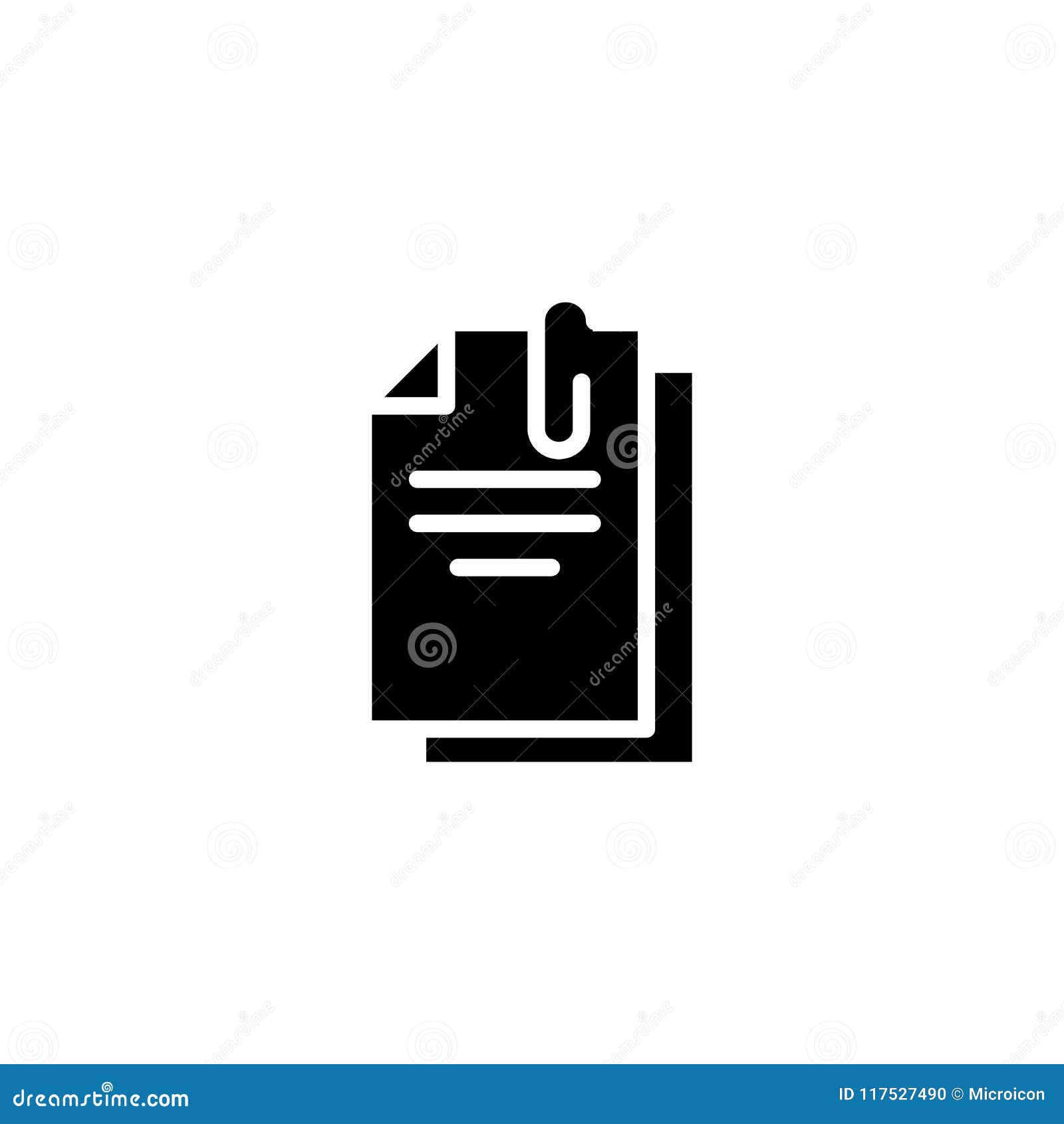 Primary Documents Black Icon Concept. Primary Documents Flat Vector ...