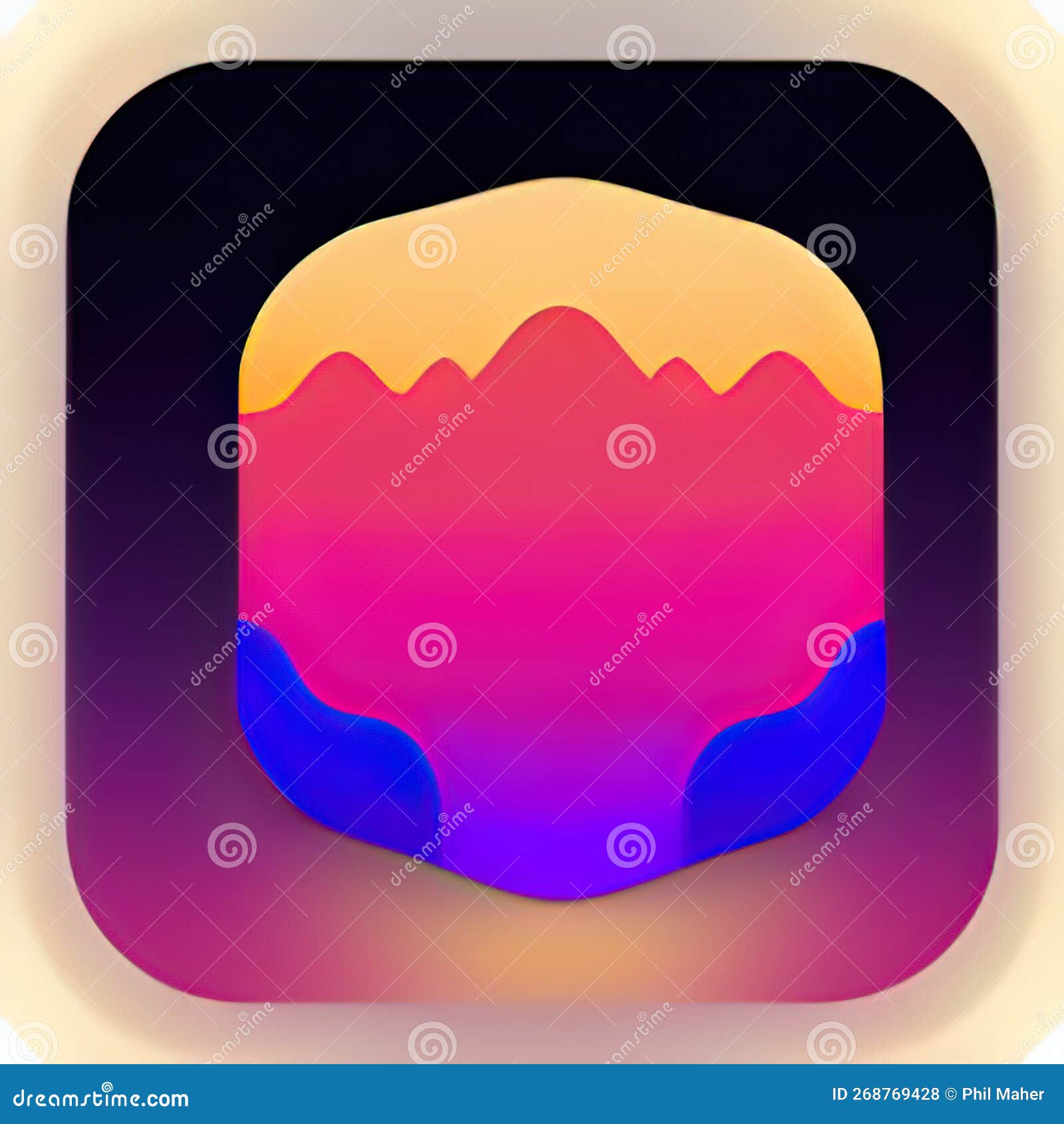 Primary Education Software App Icon. Generative AI. Stock Illustration ...