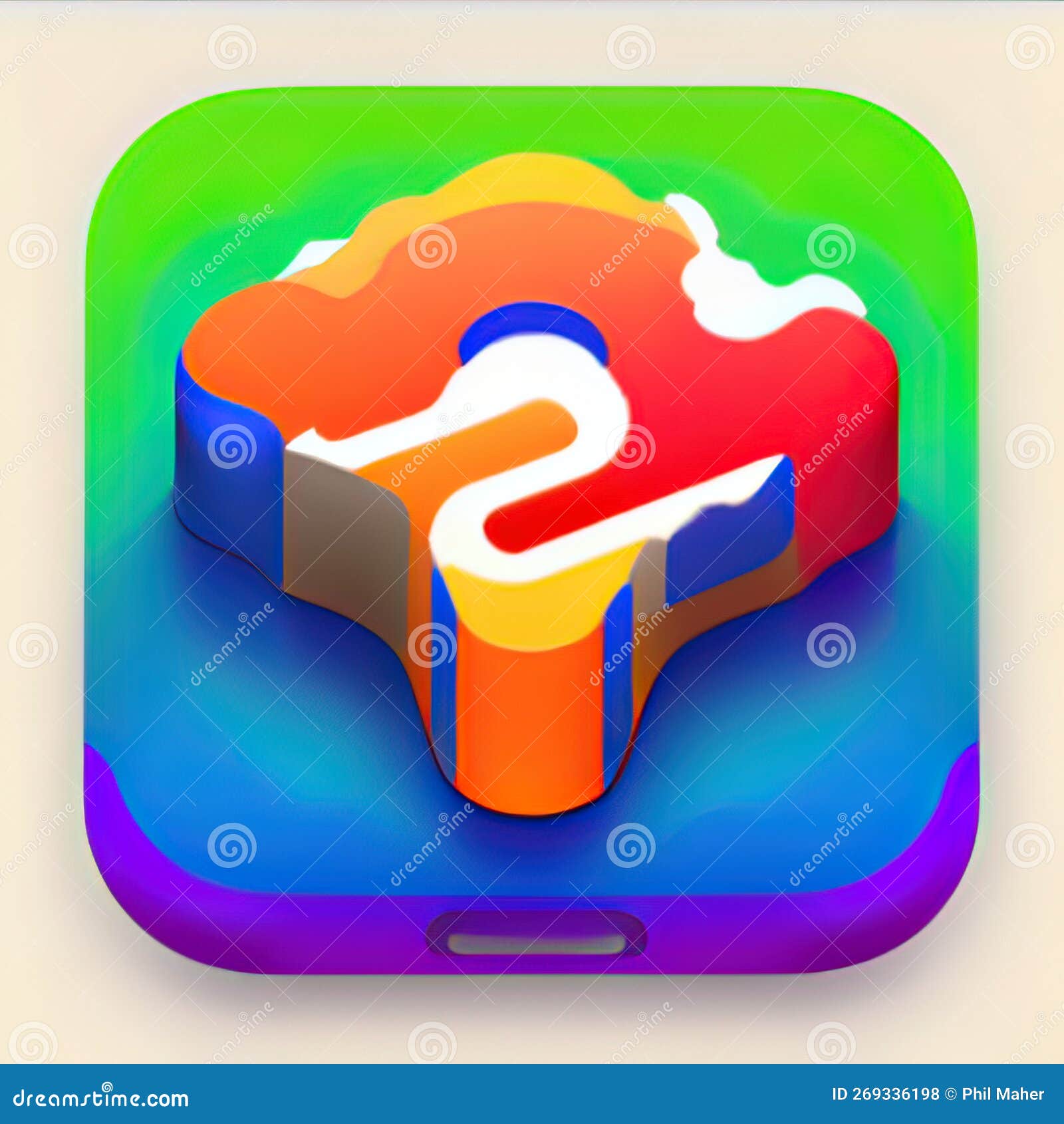 Primary Education Software App Style Icon. Generative AI. Stock ...