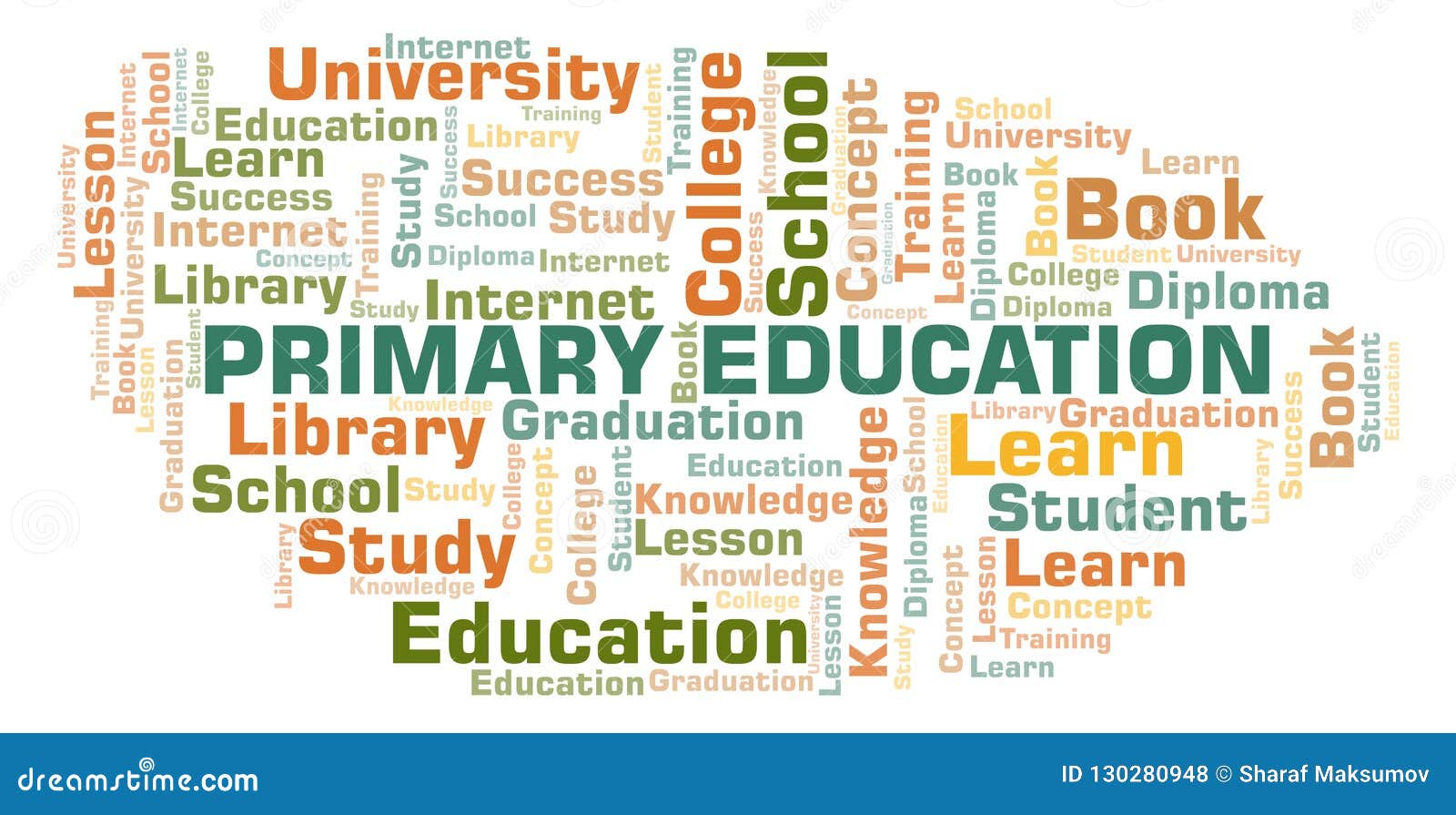 Primary Education Word Cloud. Stock Illustration - Illustration of ...