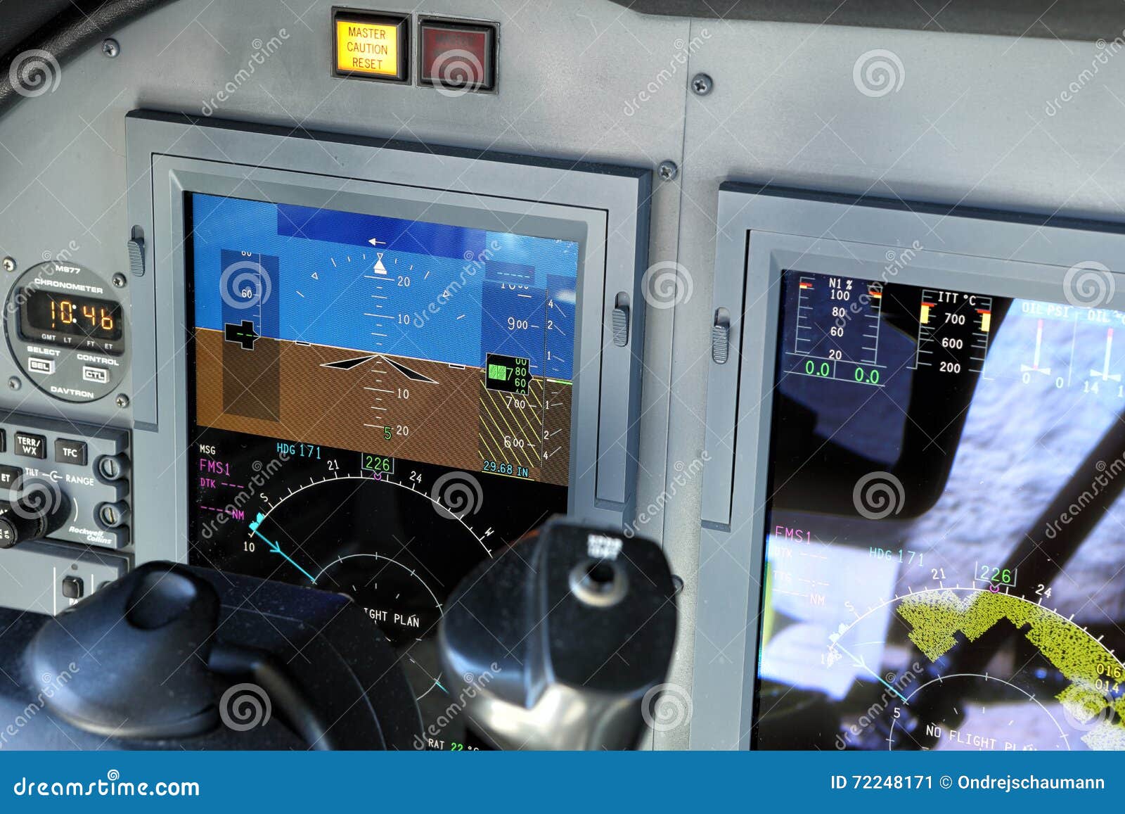 Primary flight display stock image. Image of frequency - 72248171
