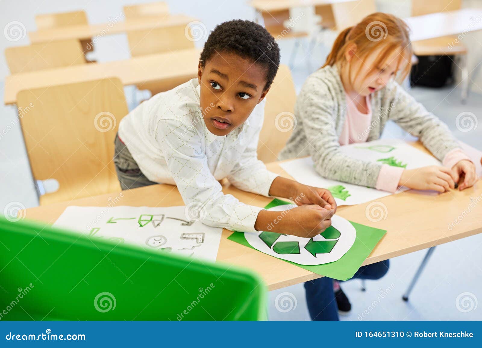 Primary School Children Learn about Recycling Stock Photo - Image of ...