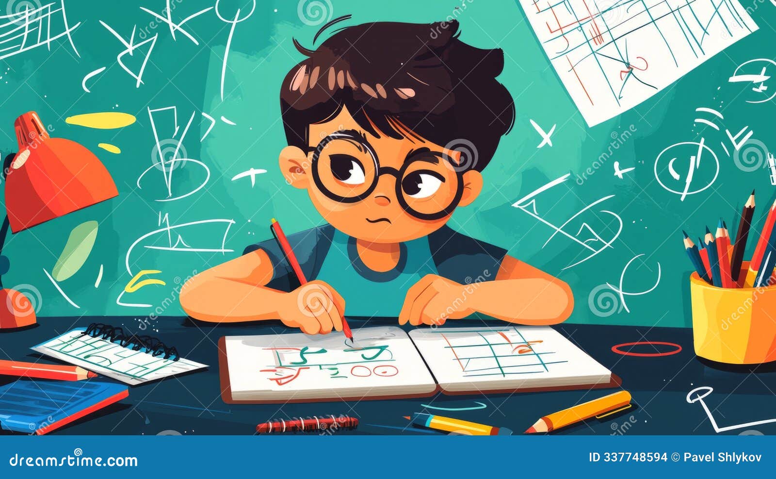 Primary School Children Working on a Test Assignment in Class: Smart ...