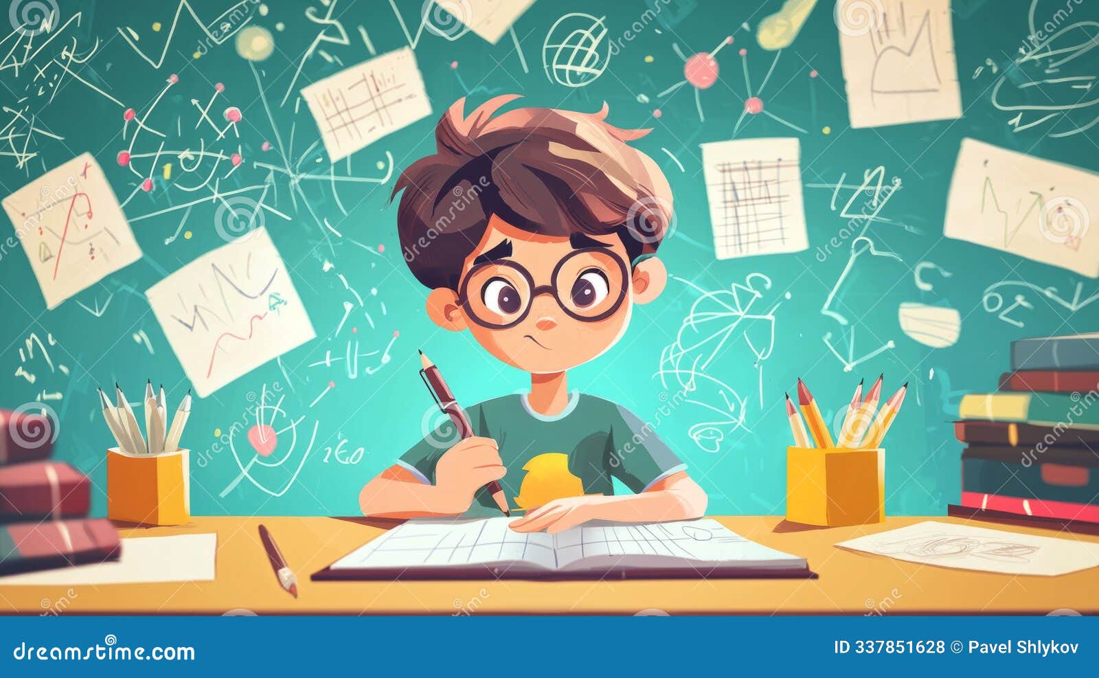 Primary School Children Working on a Test Assignment in Class: Smart ...