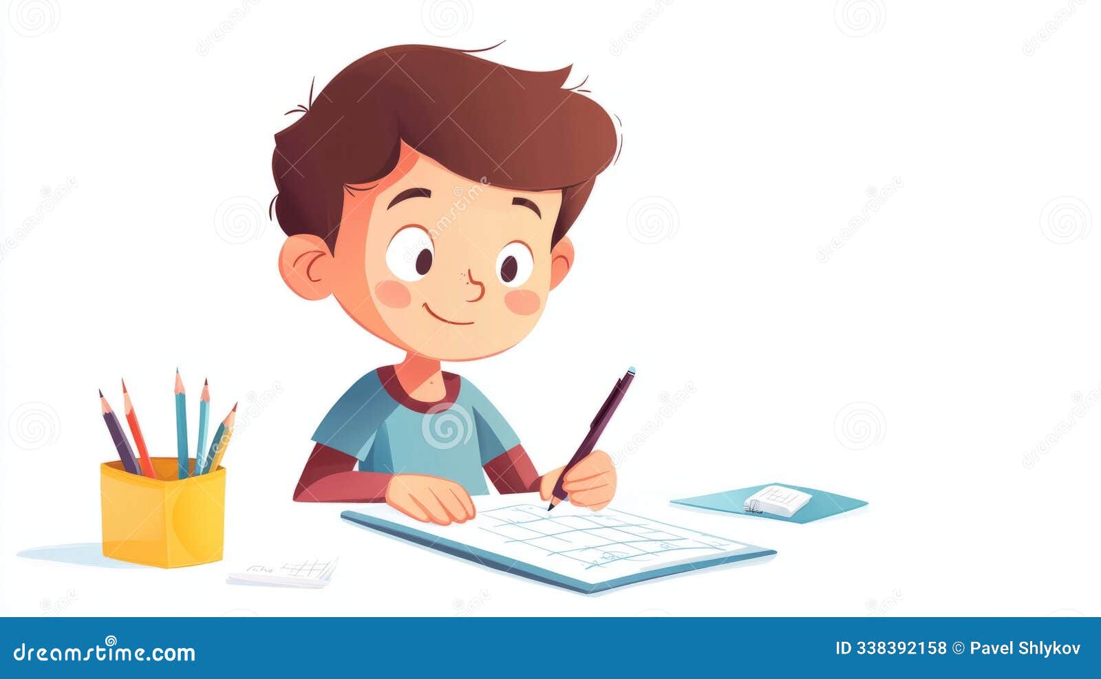 Primary School Children Working on a Test Assignment in Class: Smart ...