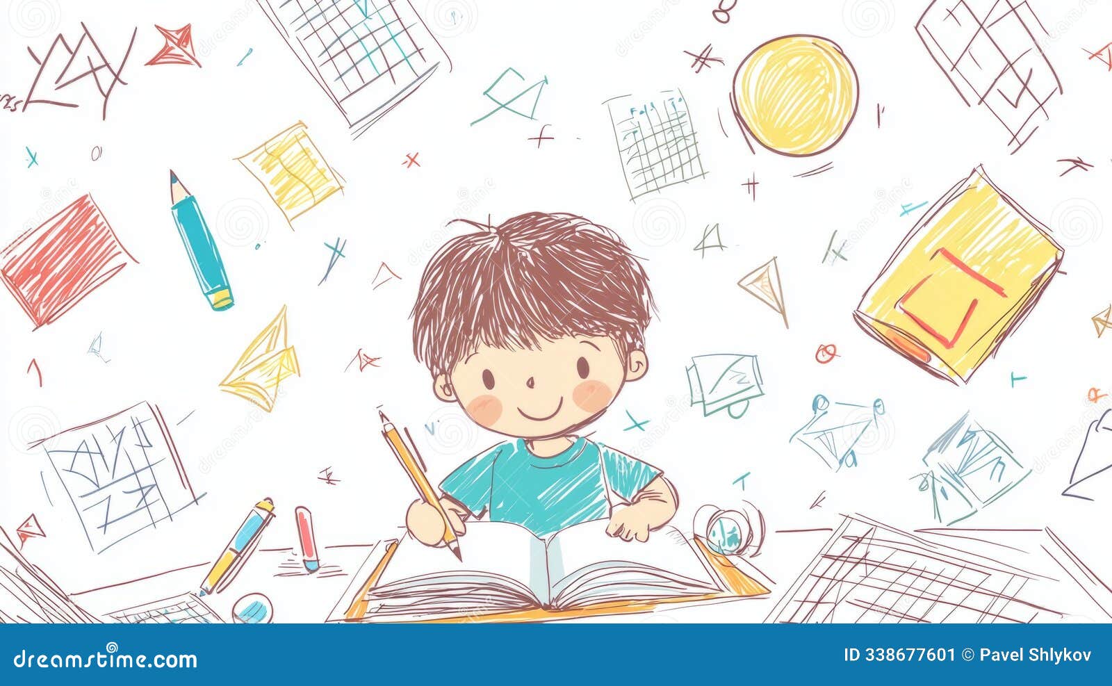 Primary School Children Working on a Test Assignment in Class: Smart ...