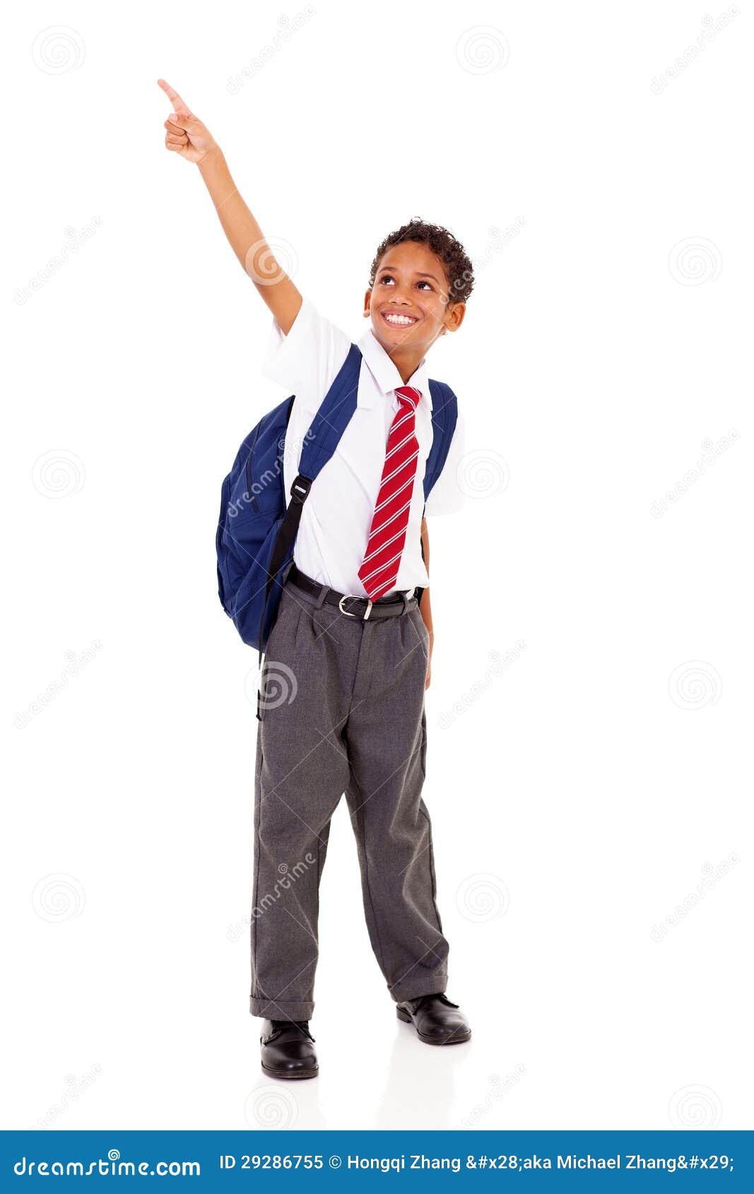Primary schoolboy pointing stock image. Image of adorable - 29286755