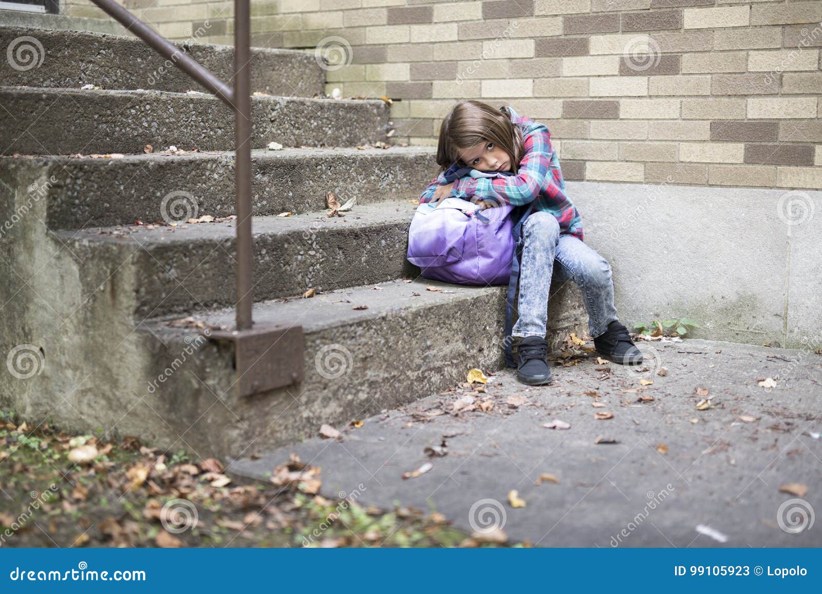 Primary Student Depress at the School Stock Image - Image of student ...