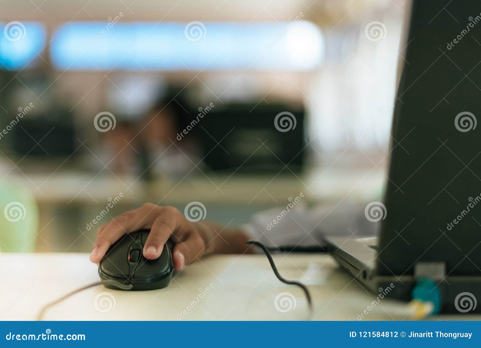 Primary Students Study by Computer Stock Photo - Image of networking ...