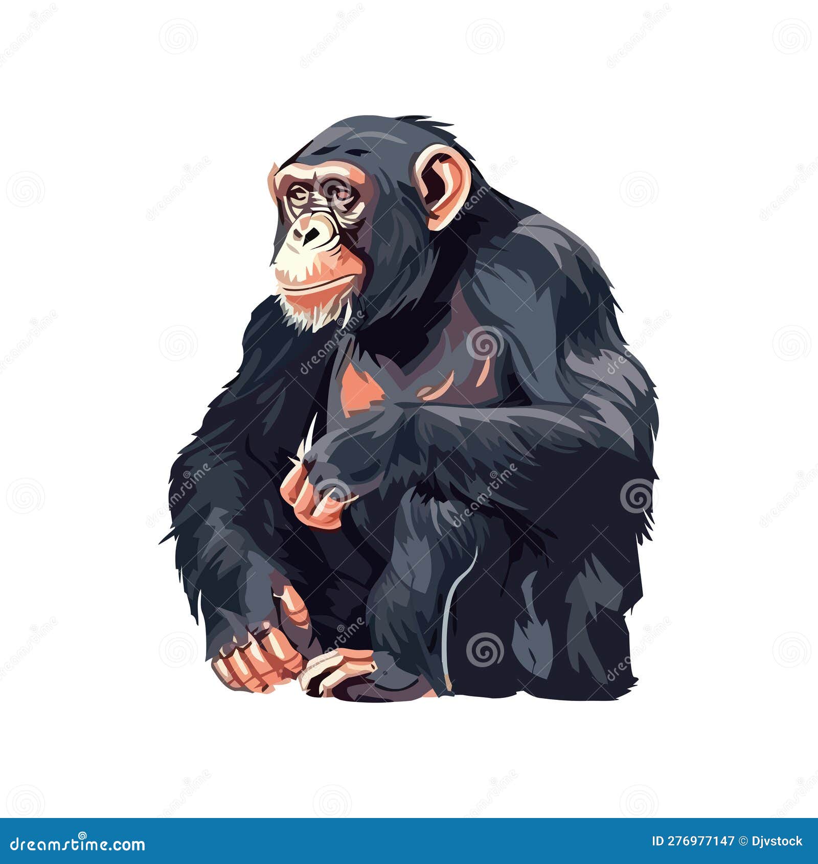 Primate Mascot Icon Isolated Stock Vector - Illustration of drawing ...