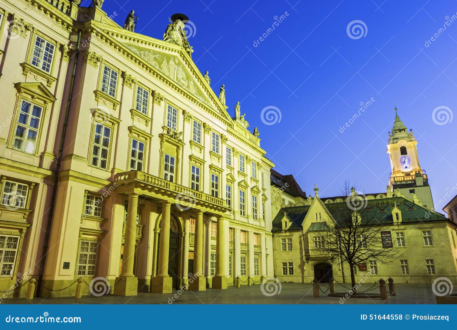 Primatial Palace in Bratislava Editorial Stock Photo - Image of columns ...