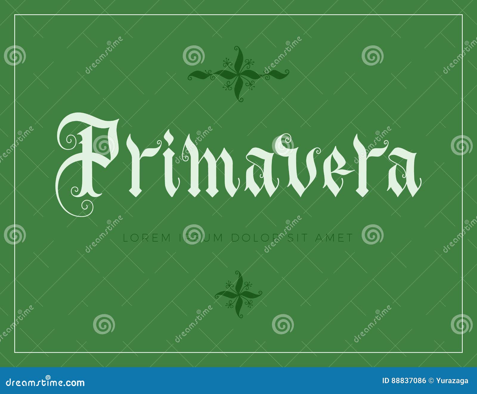 Primavera hand lettering stock illustration. Illustration of nature ...