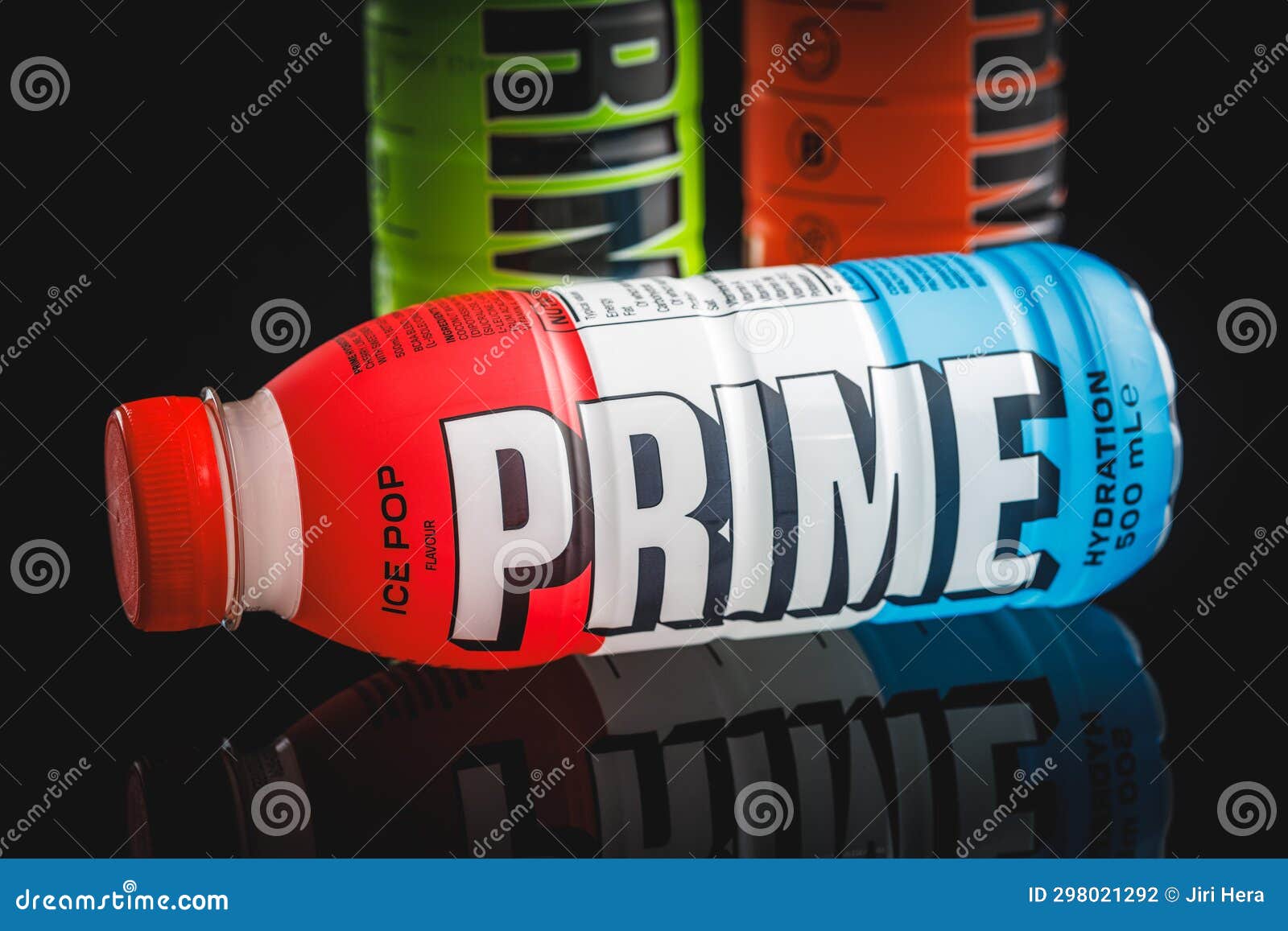 Prime Energy Drink . Bottle Drink on Black Table Editorial Photography ...