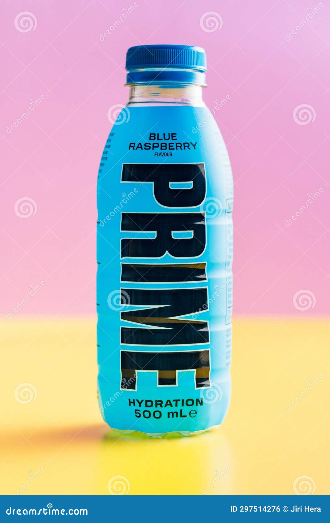 Prime Hydration Drink. Bottle Drink On Yellow Backgound Editorial Image ...