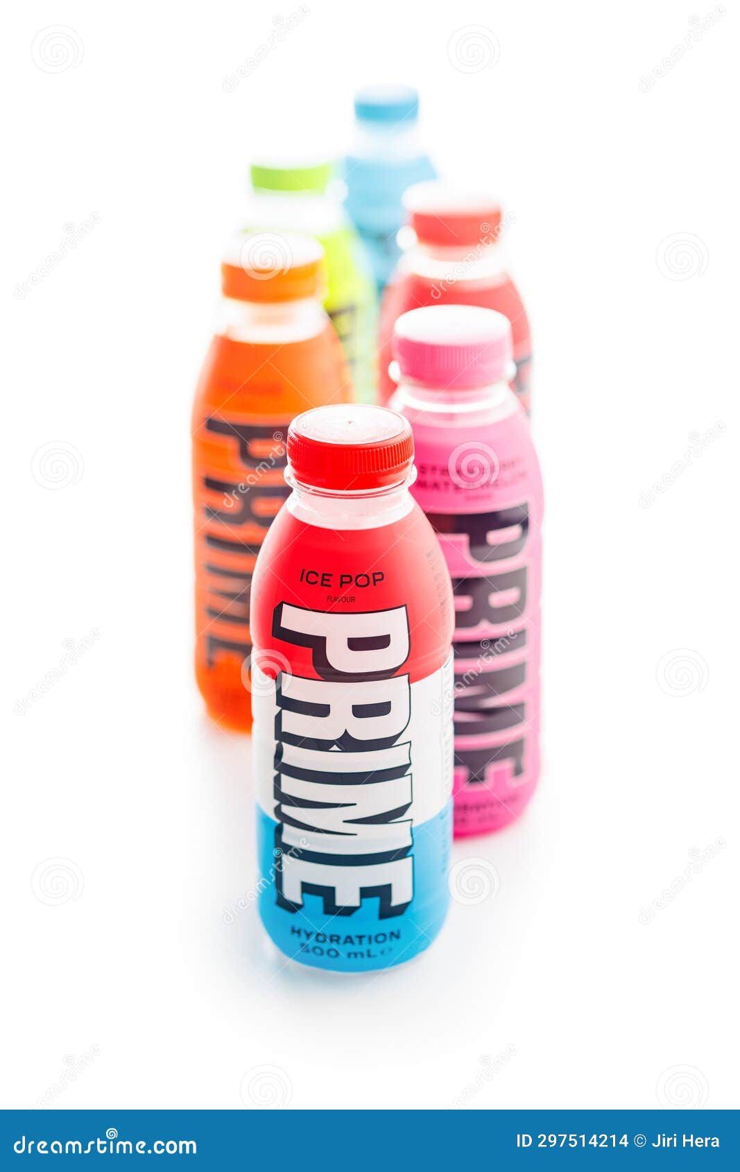 Prime Hydration Drink. Bottle Drink On Yellow Backgound Editorial Image ...