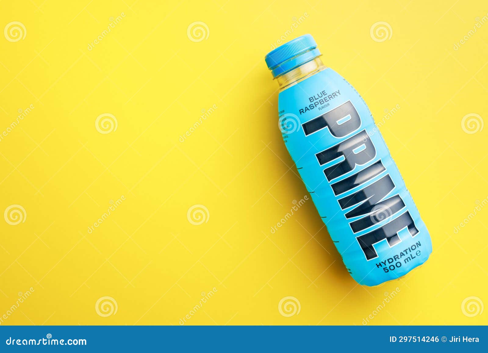 Prime Hydration Drink. Bottle Drink on Yellow Backgound Editorial Photo ...