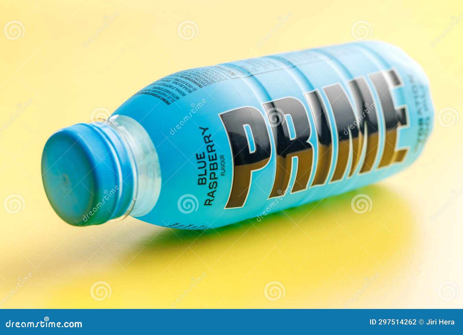 Prime Hydration Drink. Bottle Drink on Yellow Backgound Editorial ...