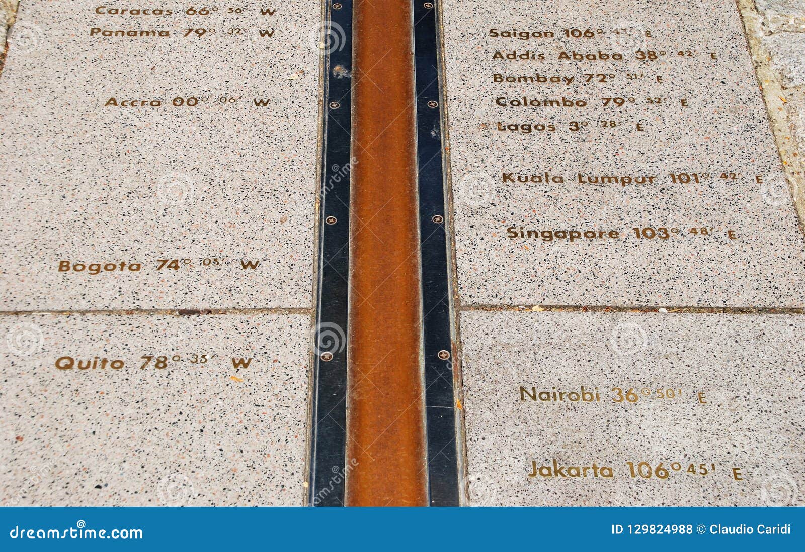 The prime meridian line stock photo. Image of thames - 129824988